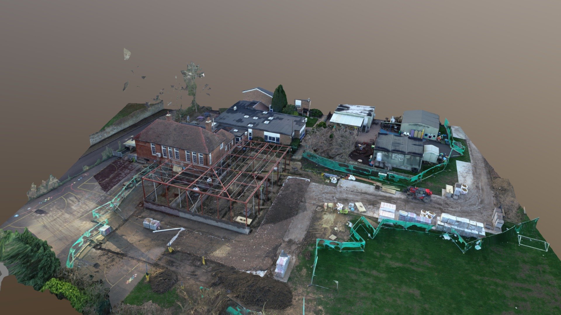 PCI - Badby School - steel structure - 3D model by Stratian [63d4369 ...