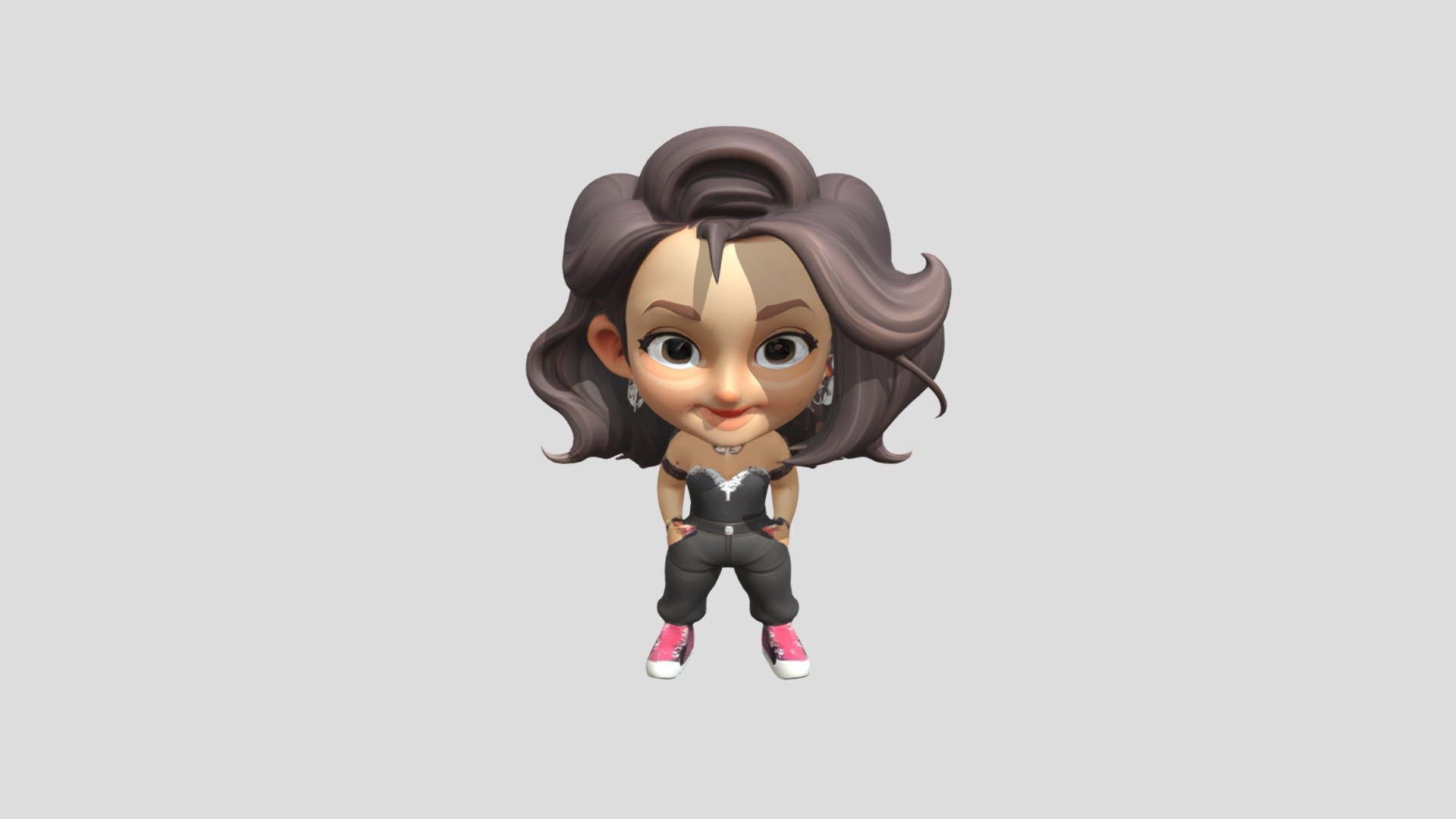 Stylized cartoon character with big head - 3D model by titan.yug23 ...