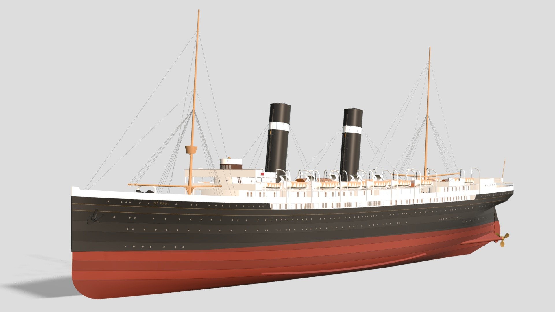 SS St. Paul - Download Free 3D model by OUTPISTON [63dffe8] - Sketchfab