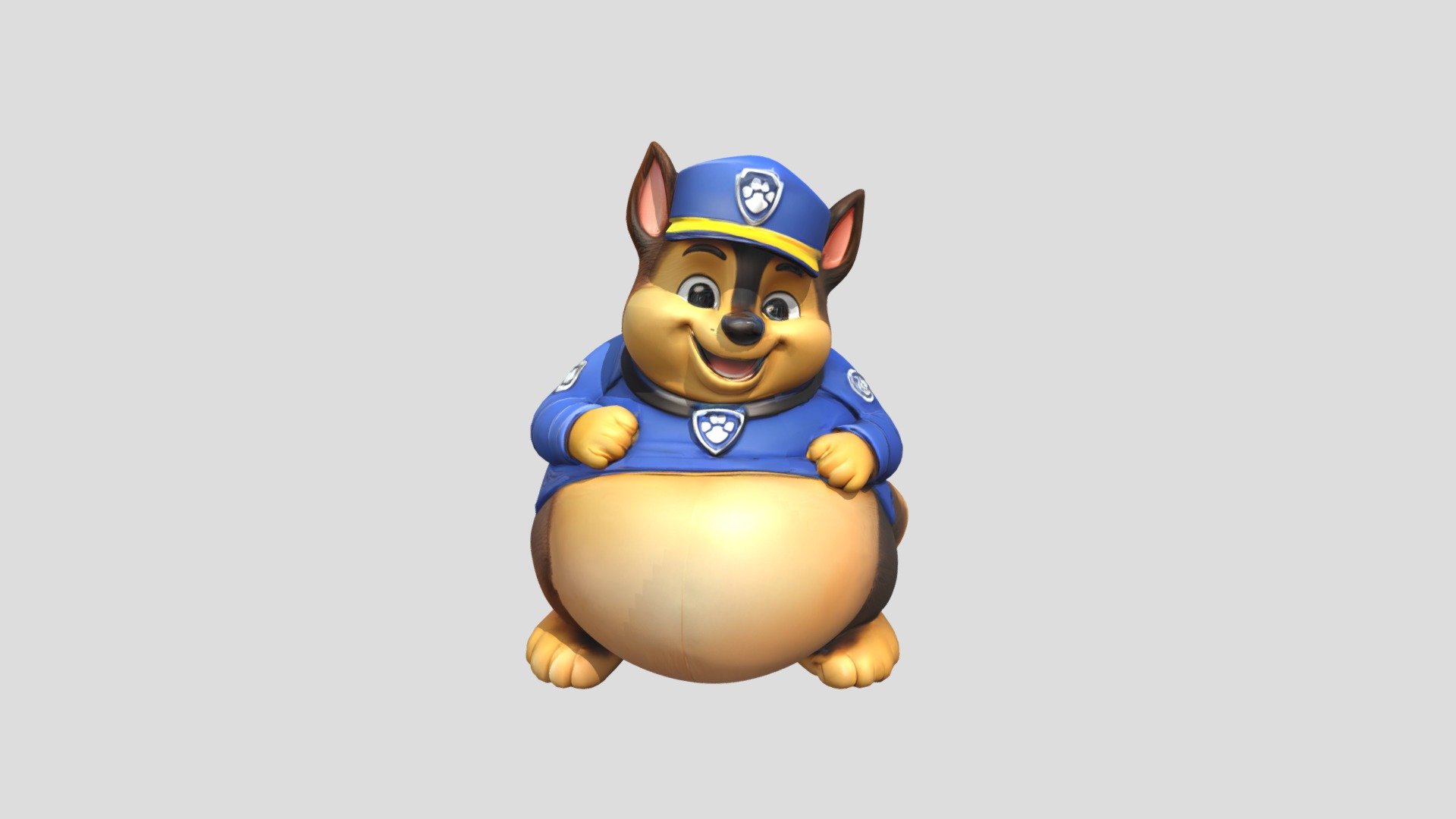 Cartoon police dog character - 3D model by reklamasuda000 [63e0ca7 ...