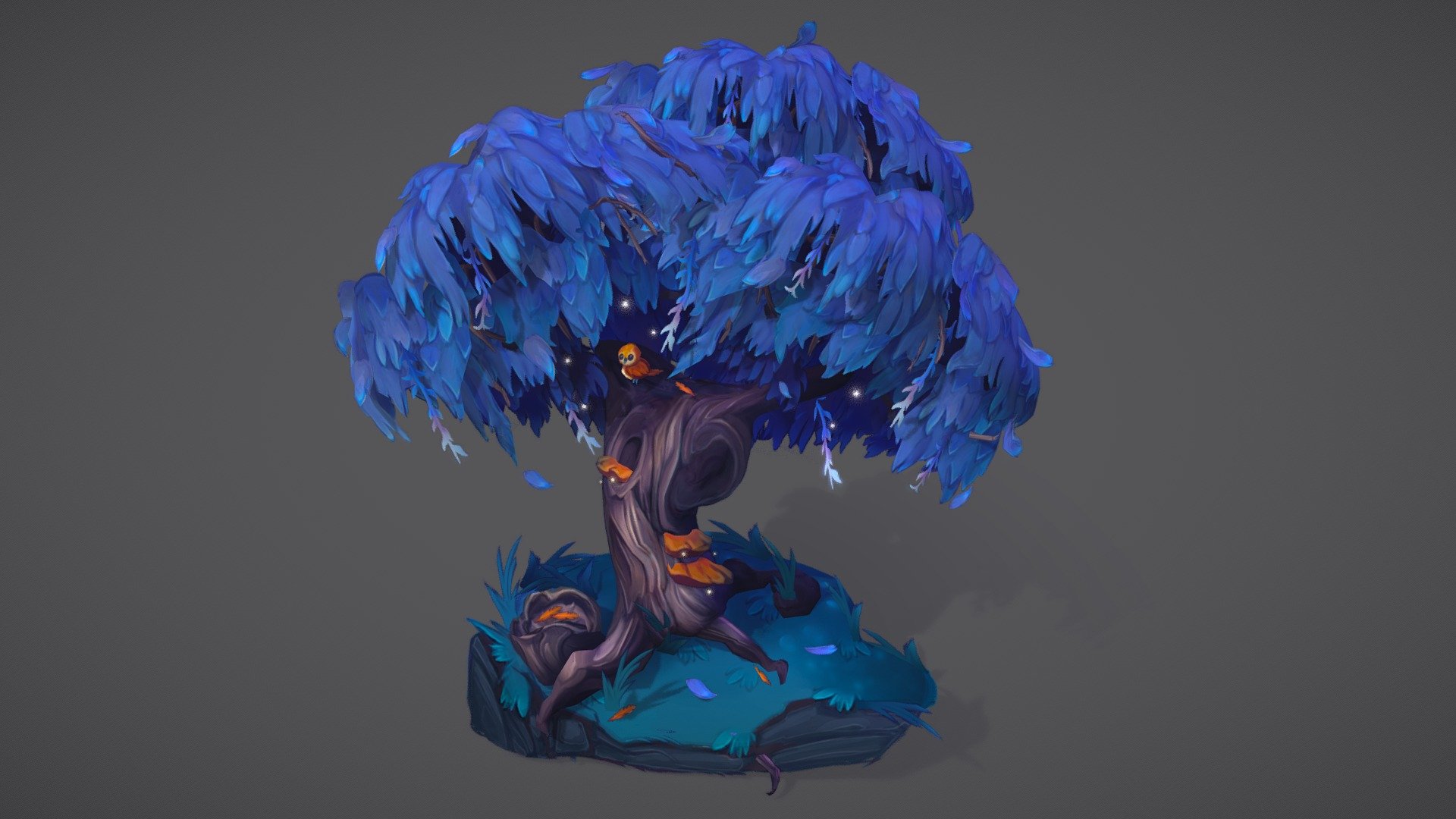 CGMA: 2.5D Plants | Handpainted Willow Tree - 3D model by wuovo ...