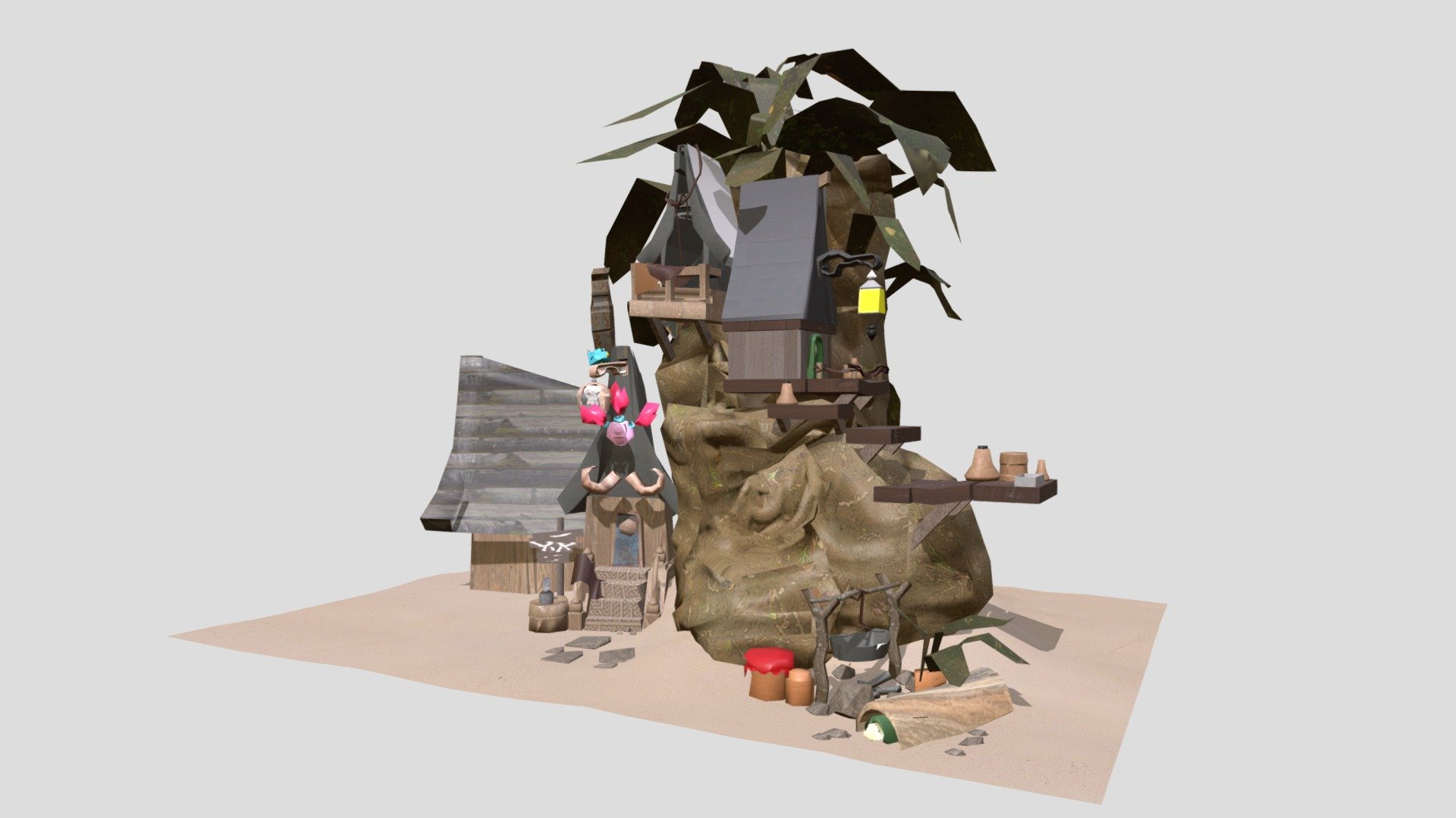 Voodoo Cabin (concept by Krzysztof Maziarz) - 3D model by naurevya_art ...