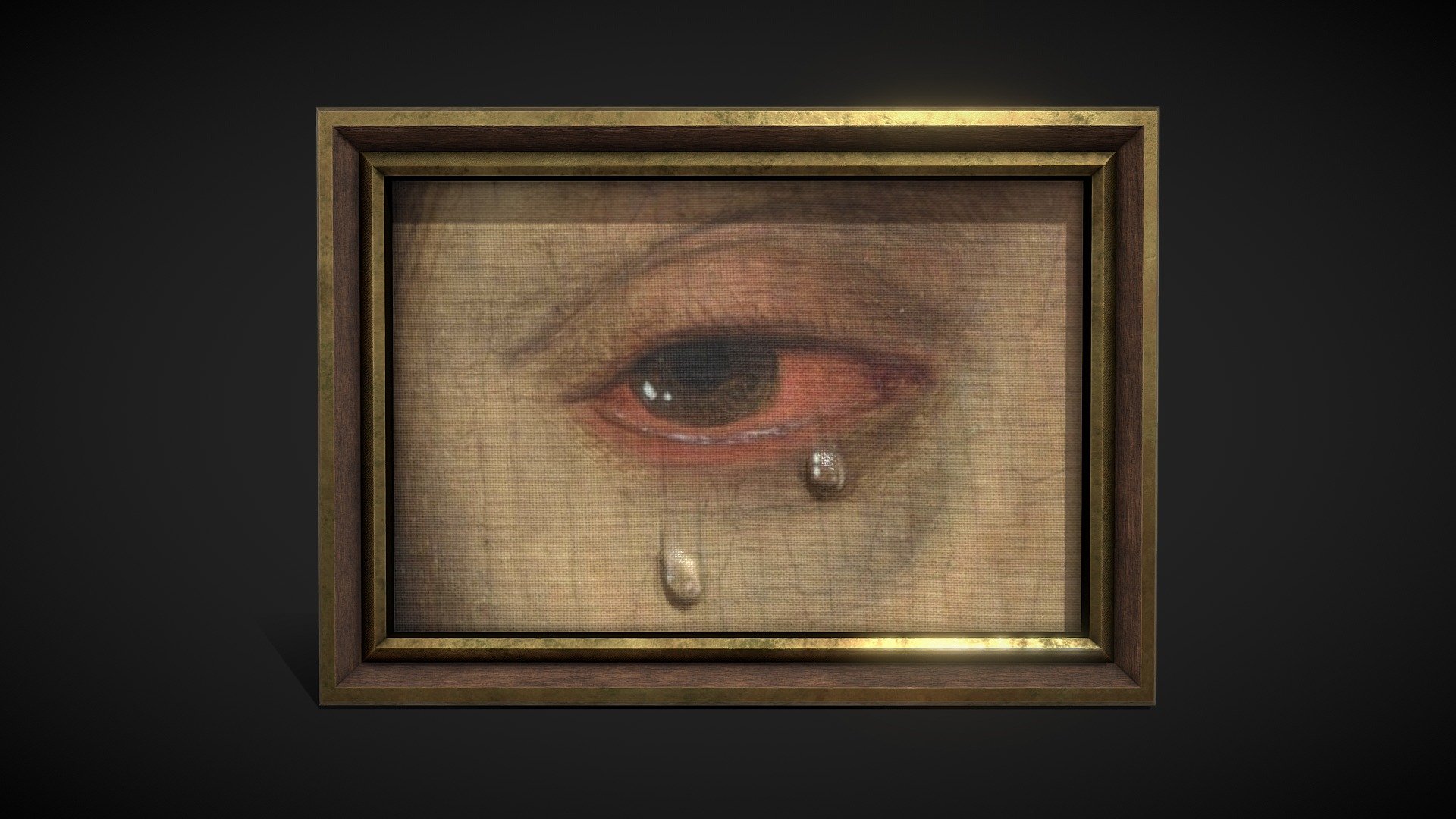 Cry Eye Framed Painting - low poly - Buy Royalty Free 3D model by Karolina Renkiewicz ...