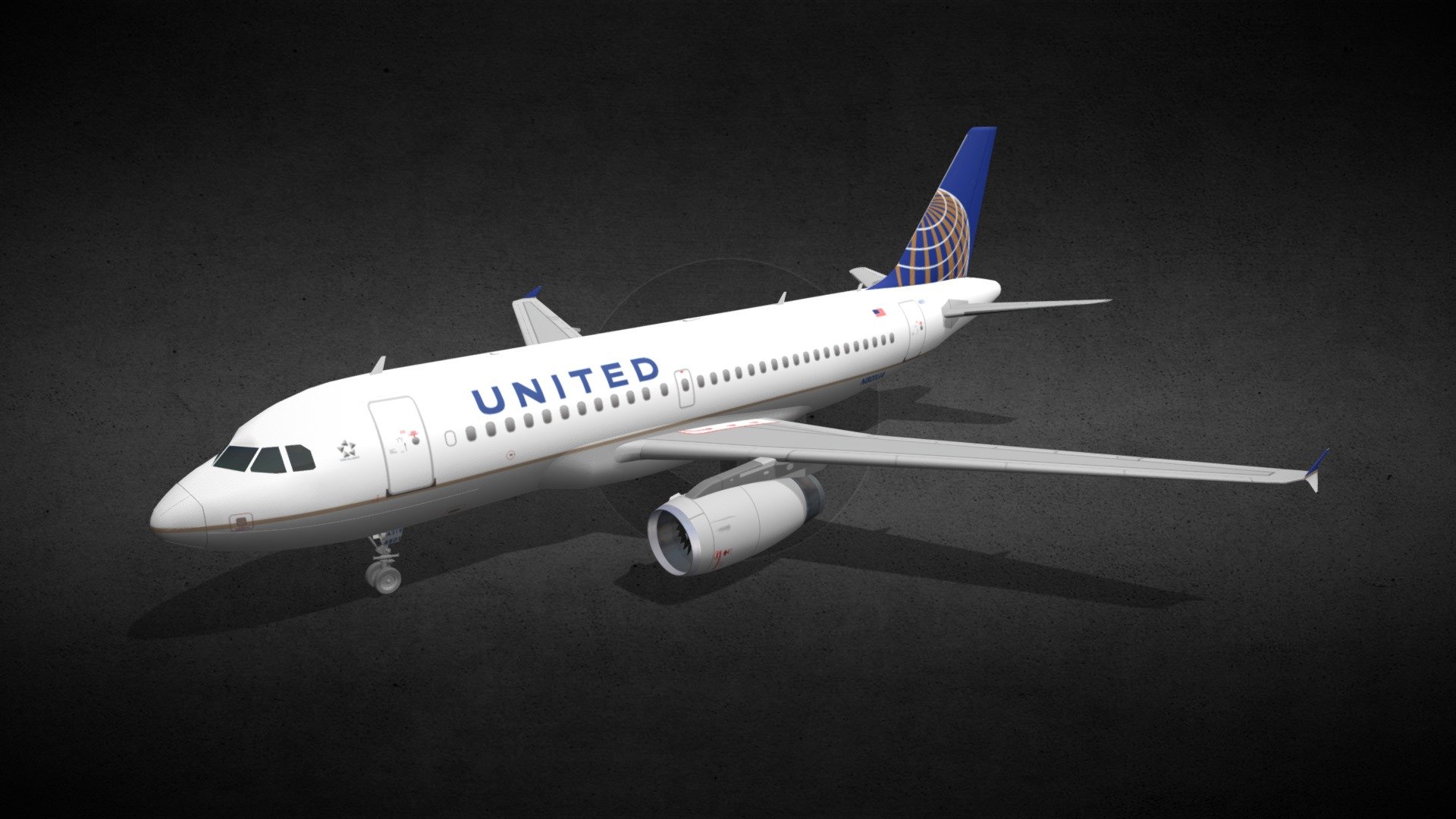 Airbus A319-131 UAL Obj - 3D model by michalex19 [63ec5c8] - Sketchfab