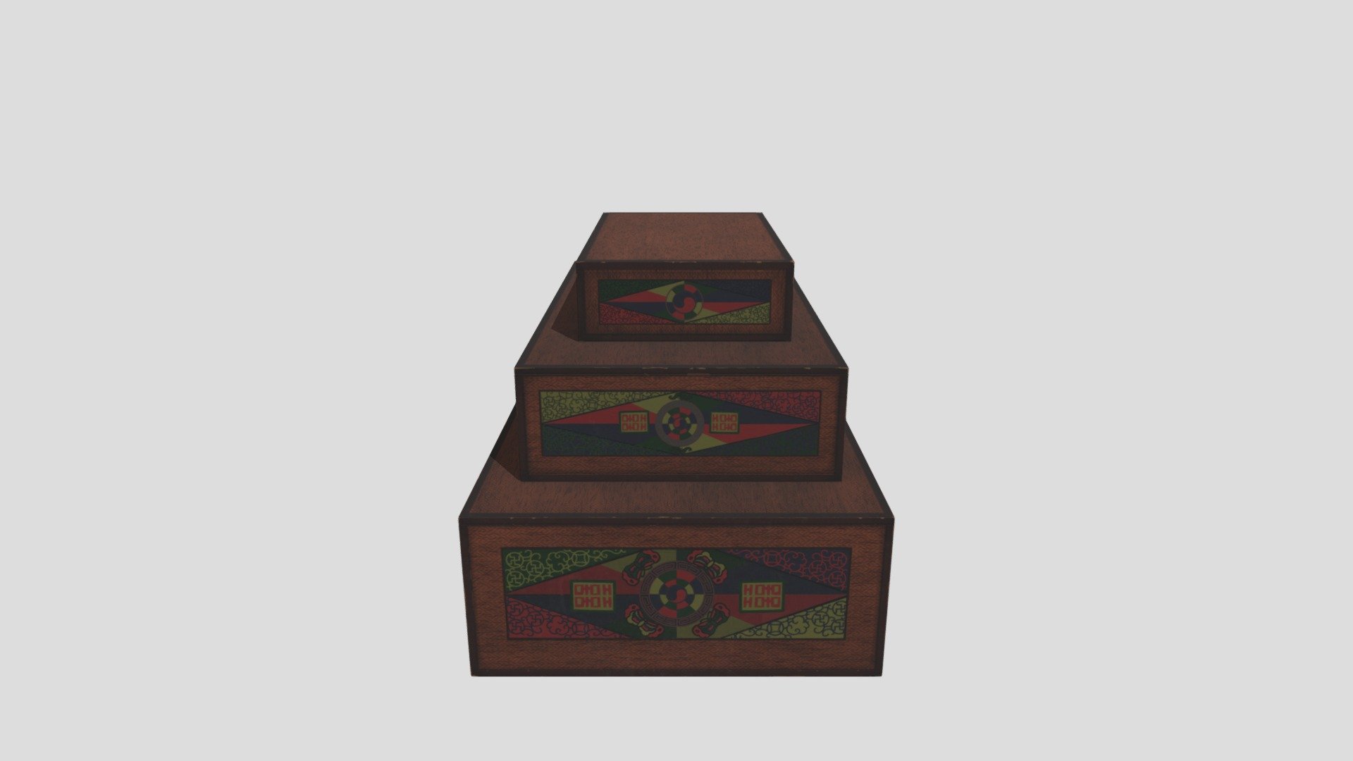 KCISA-Three_Tier_Box(창원의 집_3단 찬합) - Download Free 3D model by Korea ...