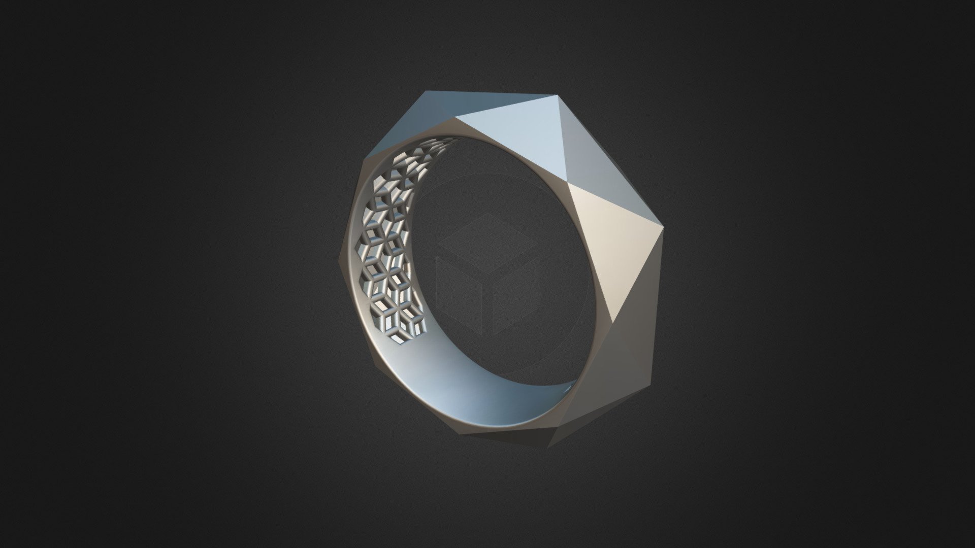 Facet gold ring - Buy Royalty Free 3D model by m.h.jewellerydesigner ...