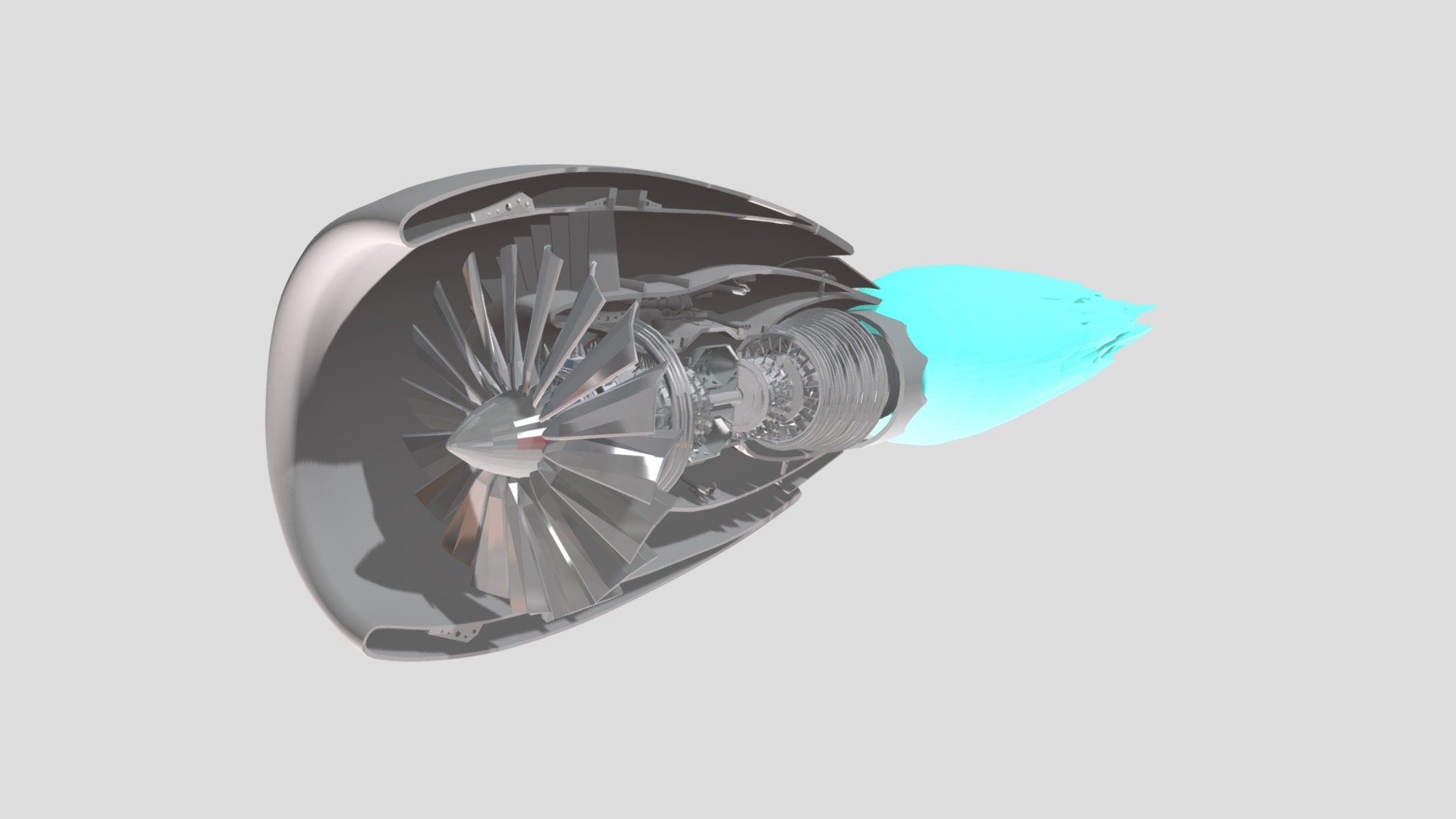 Animated Jet engine With Plume - Download Free 3D model by CourseDesign ...
