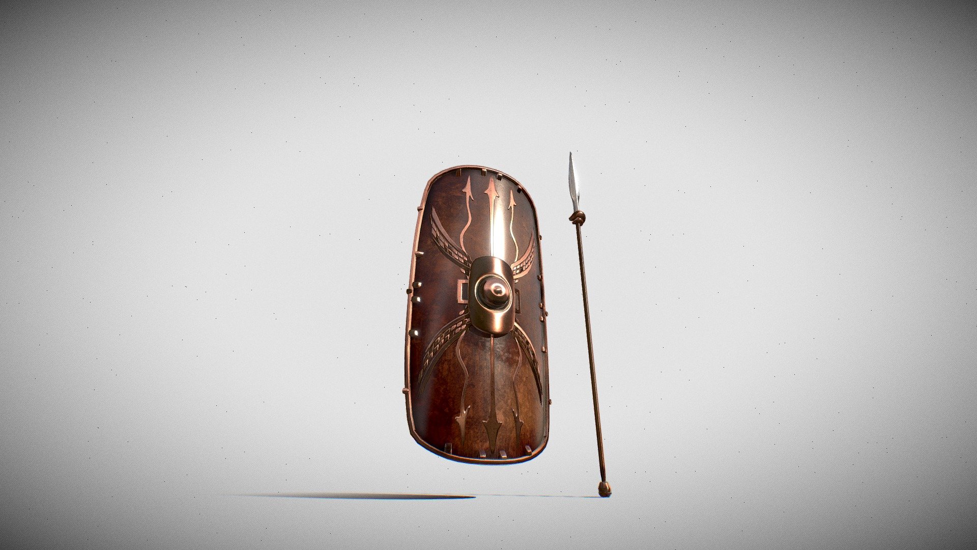 Roman Shield - 3D model by officernickwilde [63f1749] - Sketchfab