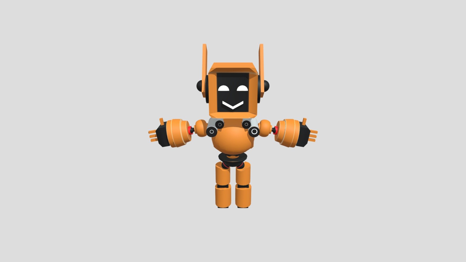 Orange_Robot - 3D model by minxuan [63f24ab] - Sketchfab