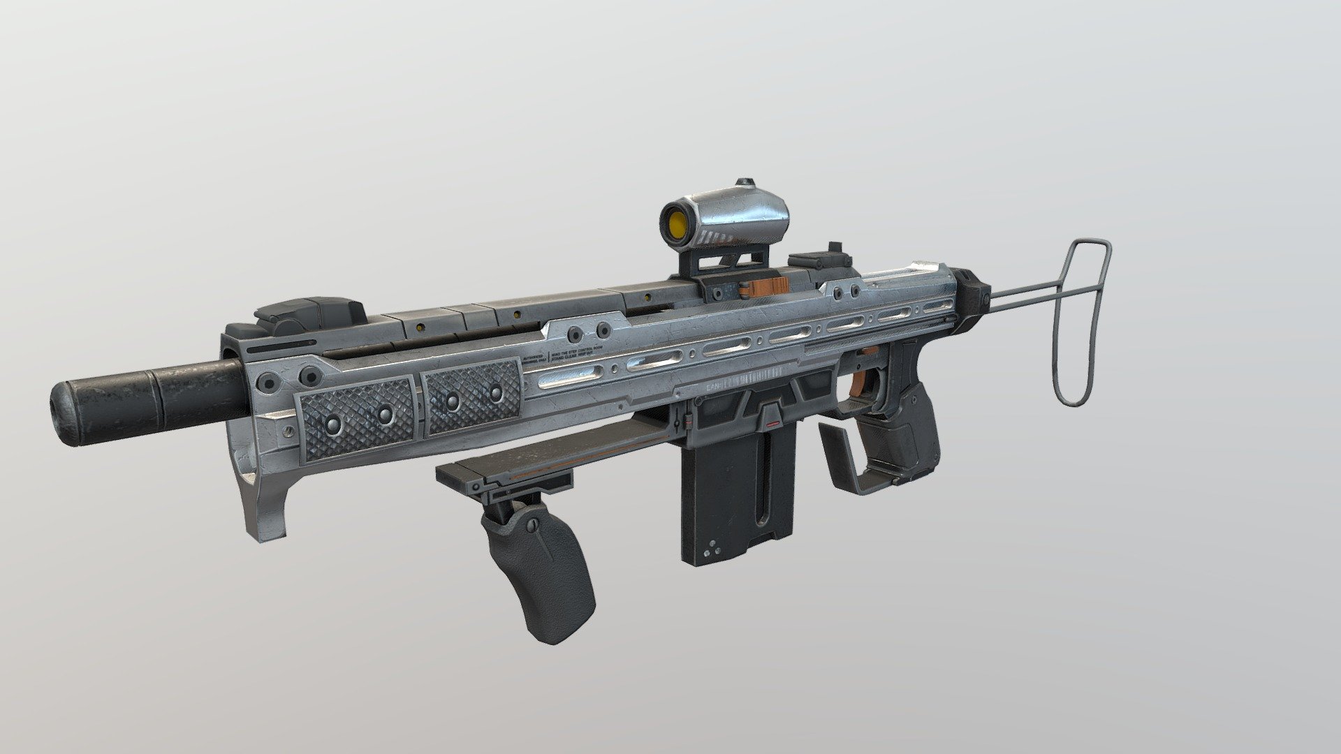 Sci-fi gun - Game ready asset - 3D model by Maxi Perez (@maxiperez ...