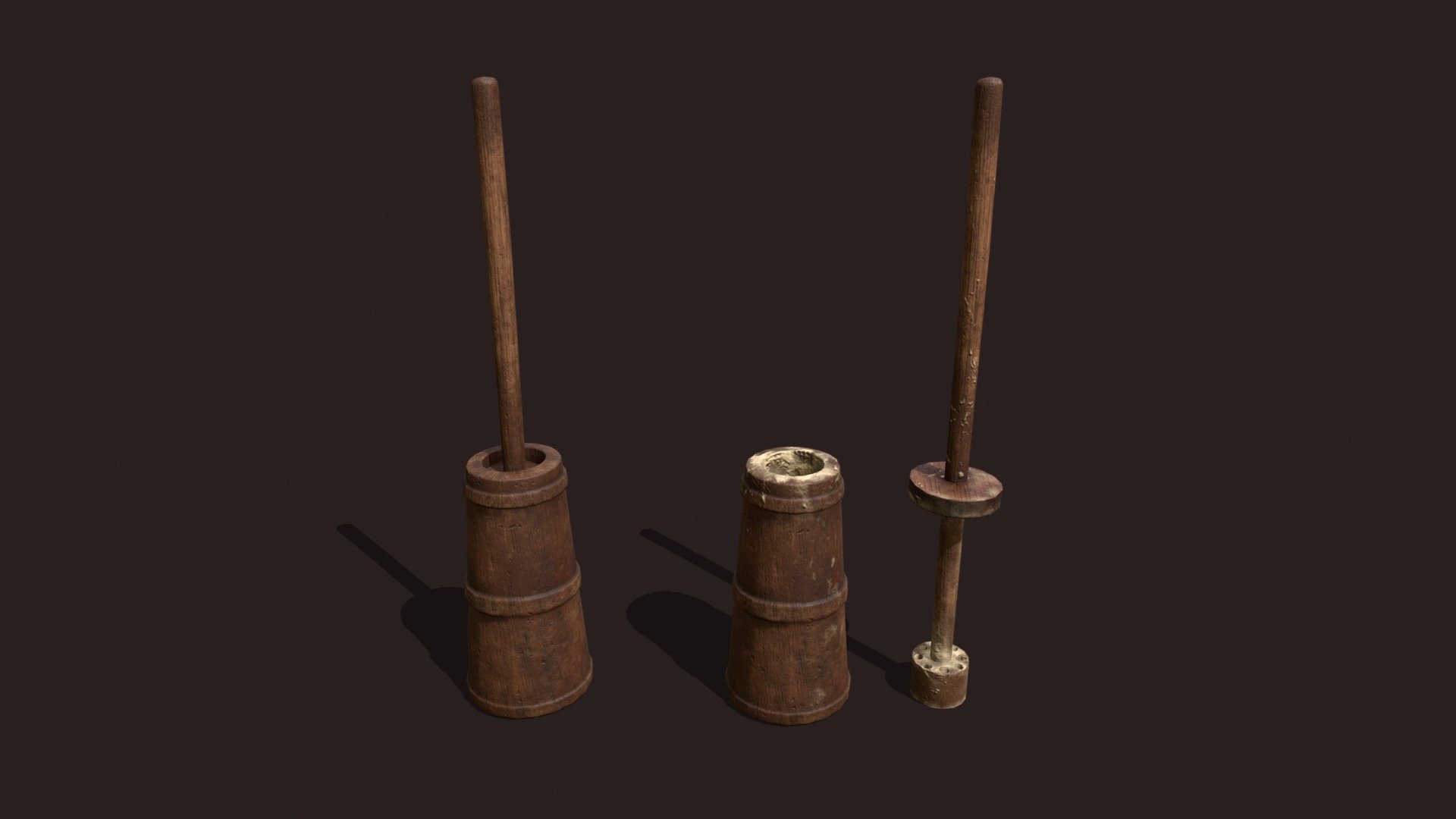 Medieval Butter Churn With Butter - Buy Royalty Free 3D model by ...