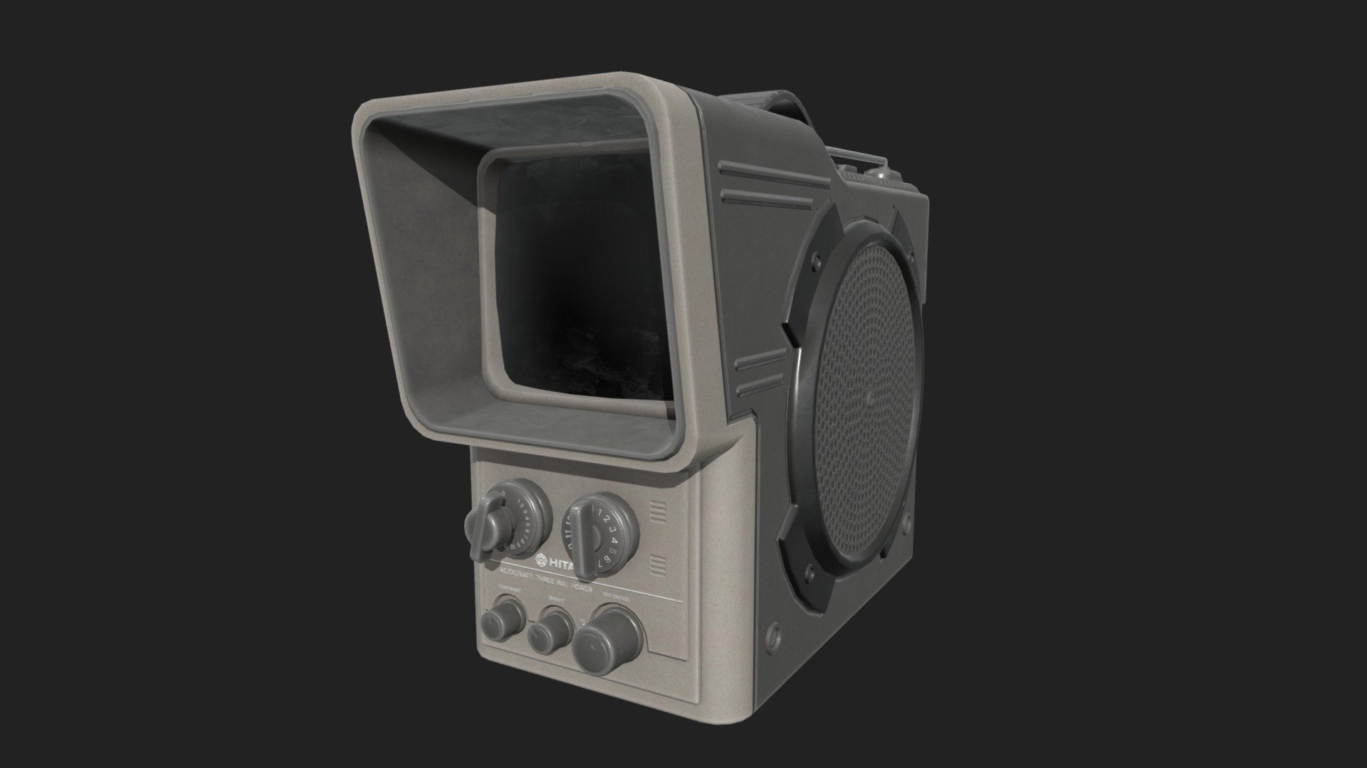 Hitachi 1980 Portable TV - Game Ready Asset - 3D model by JakobWoods ...