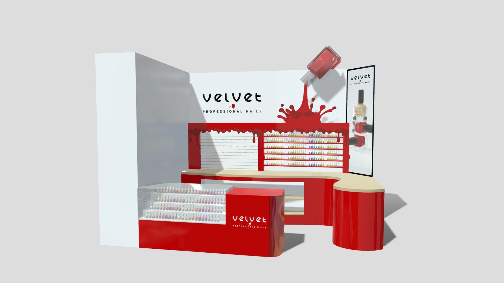 Velvet Booth - 3D model by raofnaaji [63f8a00] - Sketchfab