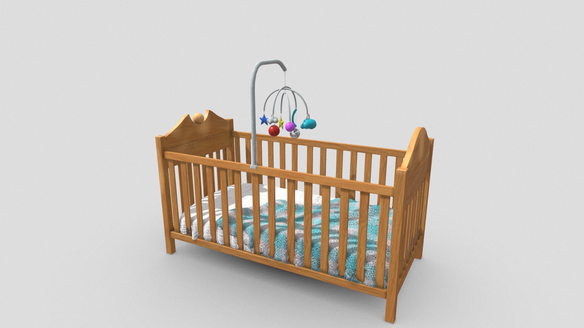 Baby crib with clean and dirty 4k pbr textures - Buy Royalty Free 3D ...