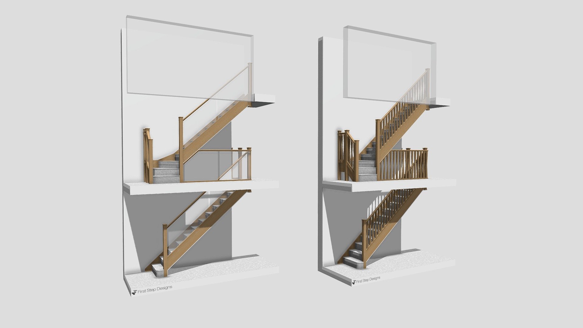 B Amos Design Options Staircase renovation - Download Free 3D model by ...