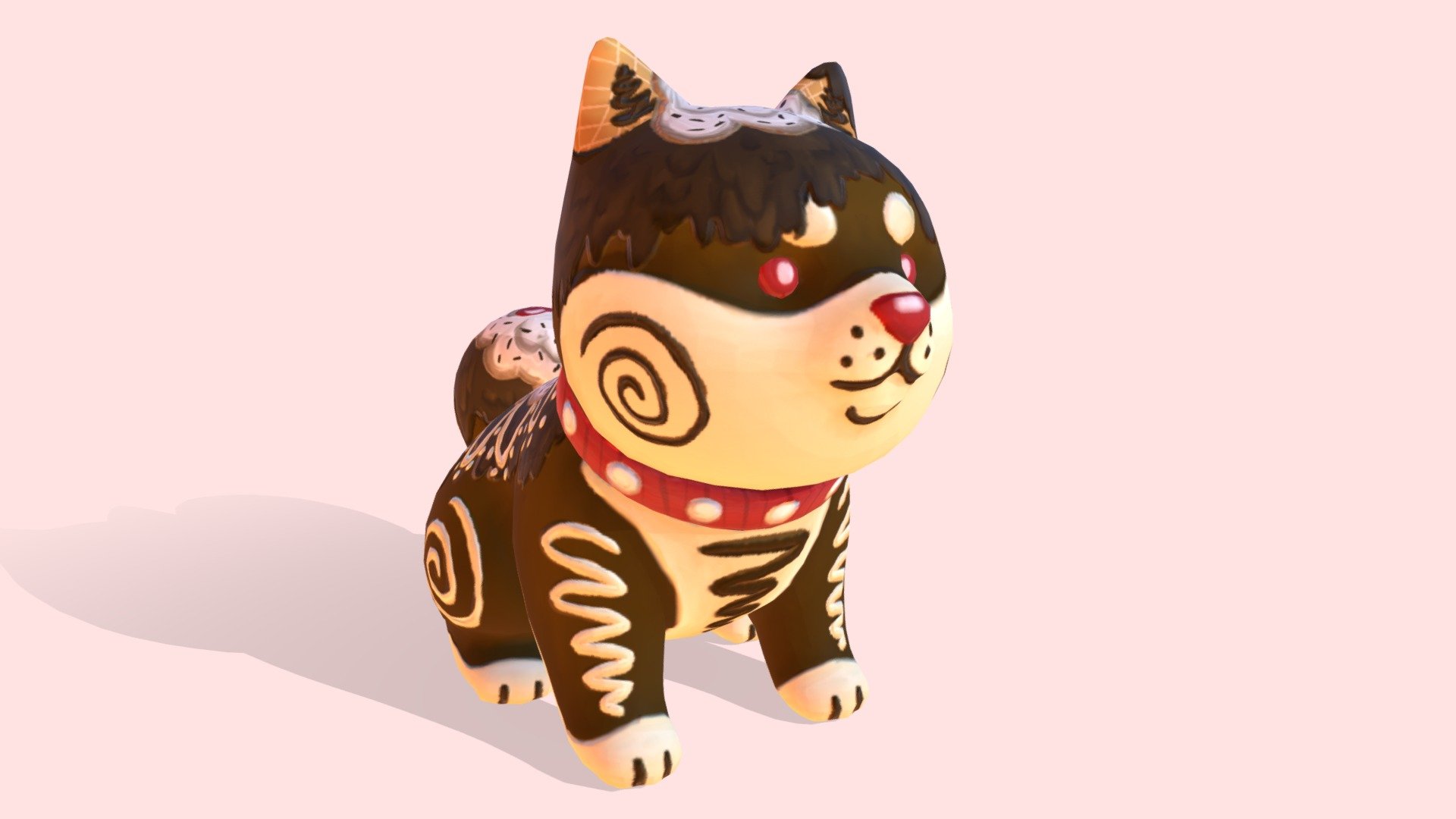 Choco Shiba - 3D model by Casey Bauers (@caseybauers) [64038e0] - Sketchfab