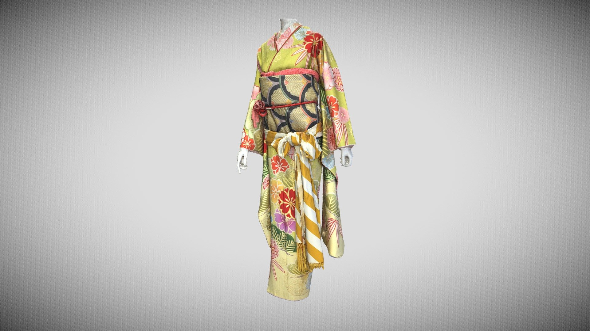 Kimono low def for mobile screen - 3D model by Koto3D Stephane Vogley ...