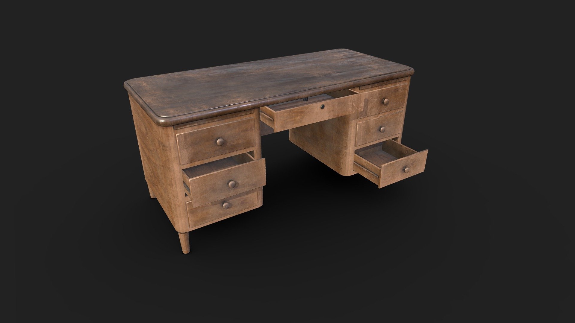 Vintage Desk - Buy Royalty Free 3D model by Thiago Ferraro ...