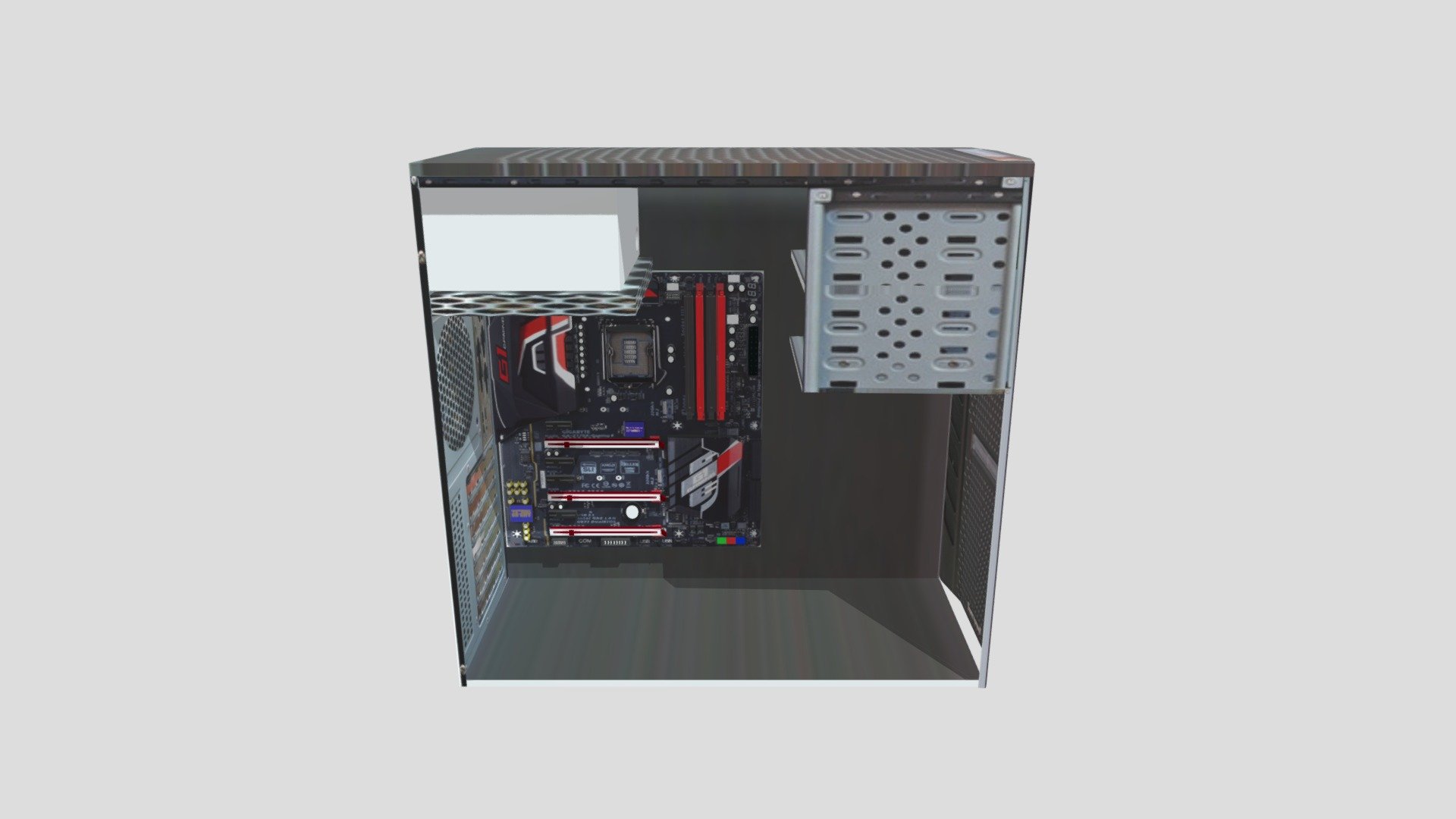 Gabinete Modelo 3d - 3D model by Teste de exibição rede de computadores ...