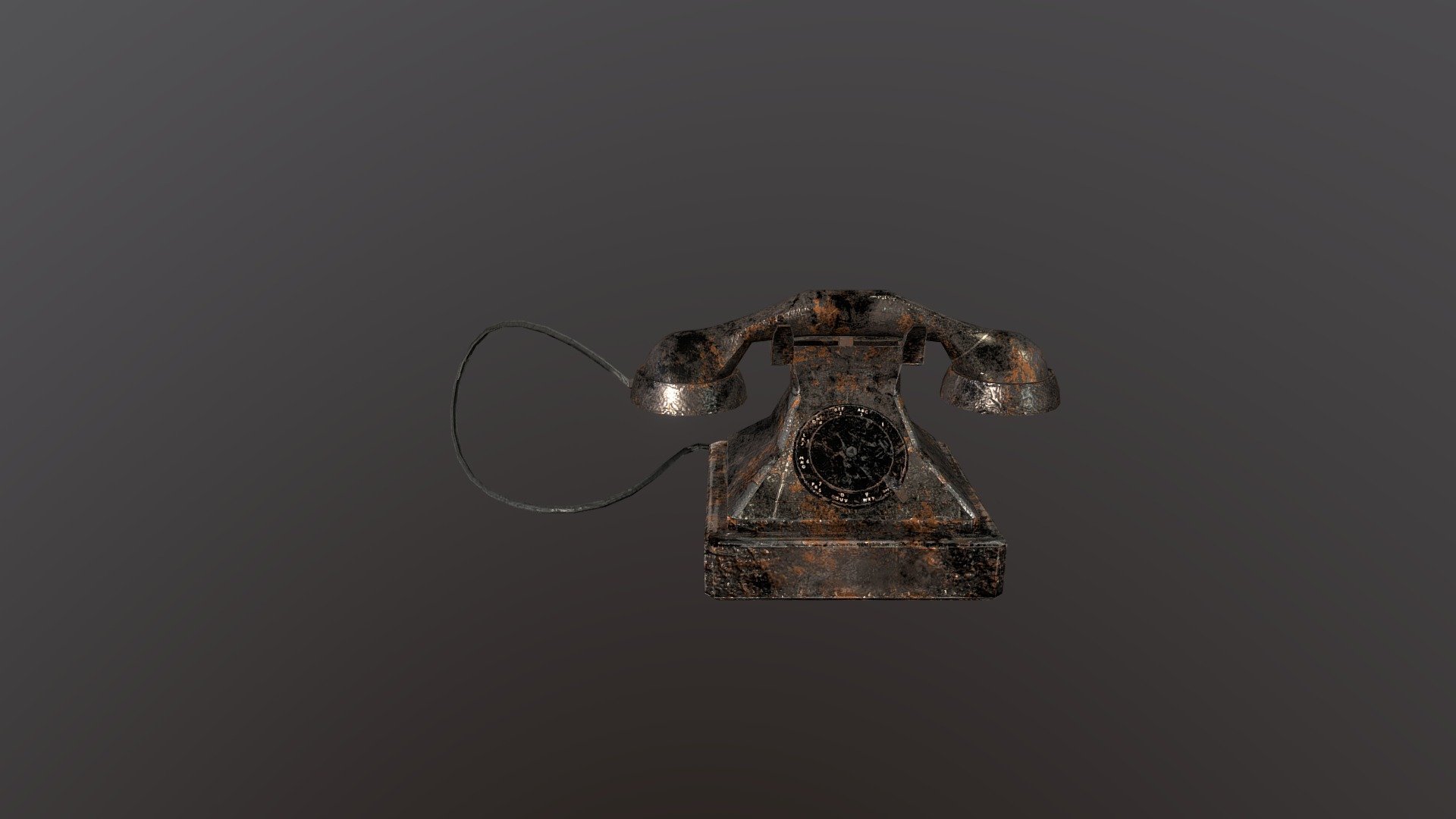 Old Rusted Phone - 3D model by Geoffrey Côté (@geoffreycote) [64082b9 ...