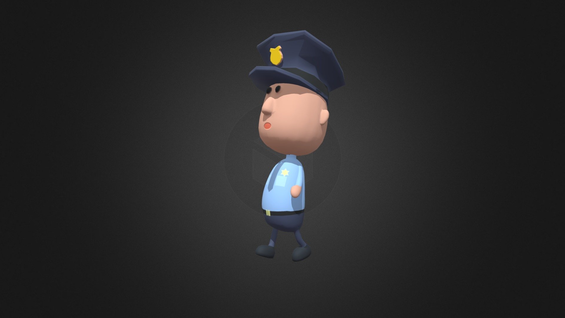 Bean Series：Police Bean(Game Ready) - Buy Royalty Free 3D model by ...