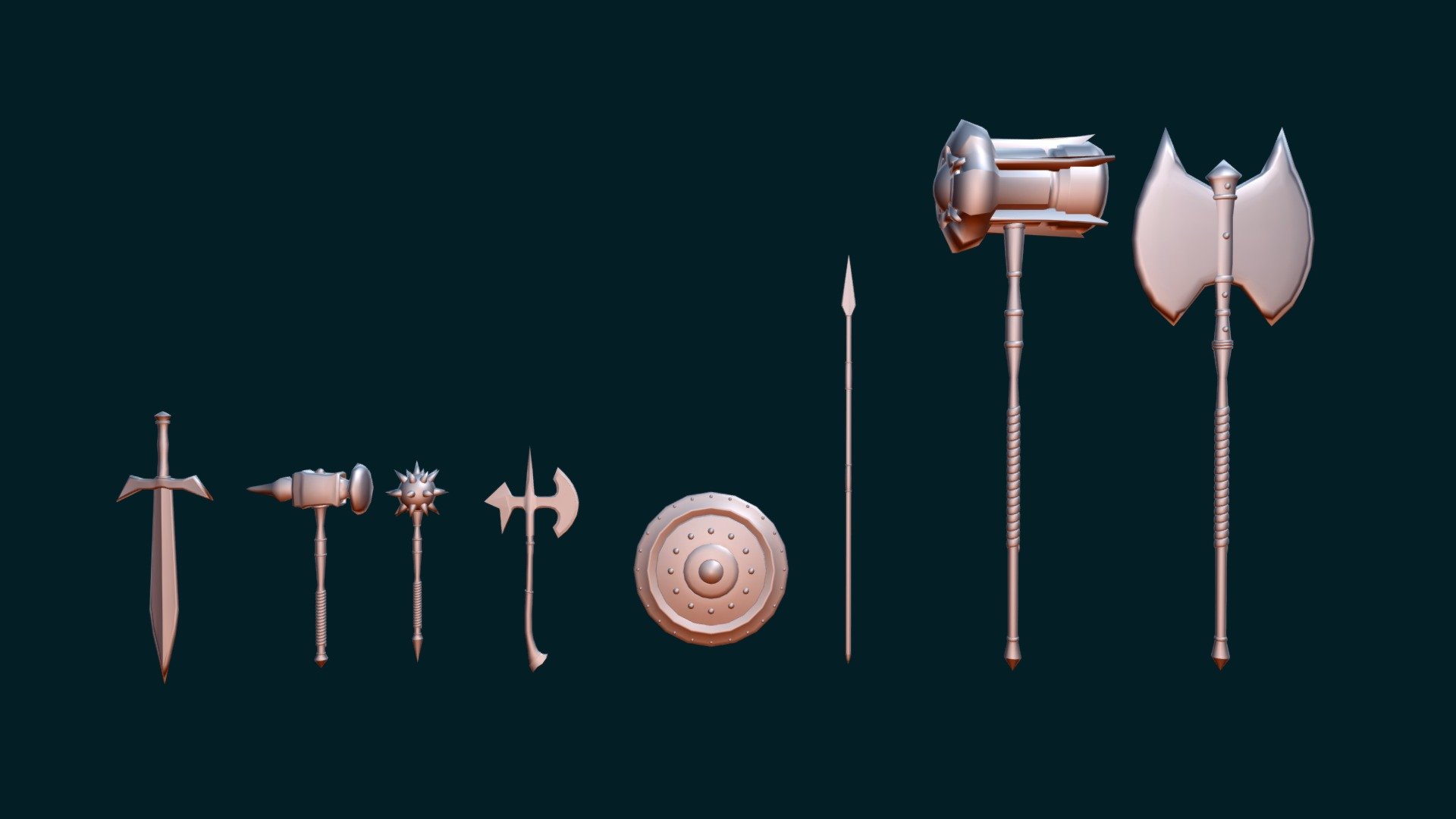 Melee Weapon Pack - Buy Royalty Free 3D model by Stark (@stark3d ...