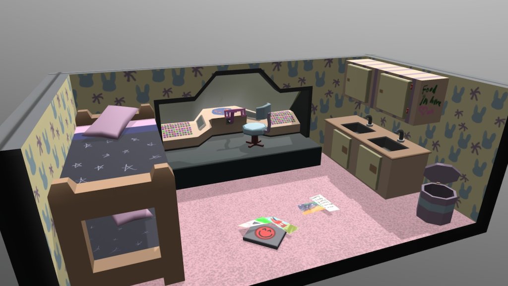 Space Bed Room - 3D model by Daniel McDonald (@Kaznec) [6410077 ...