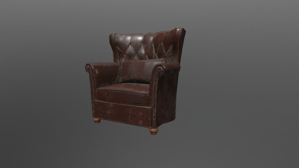 Old Comfy Chair - 3D model by DanPollack [64107b3] - Sketchfab