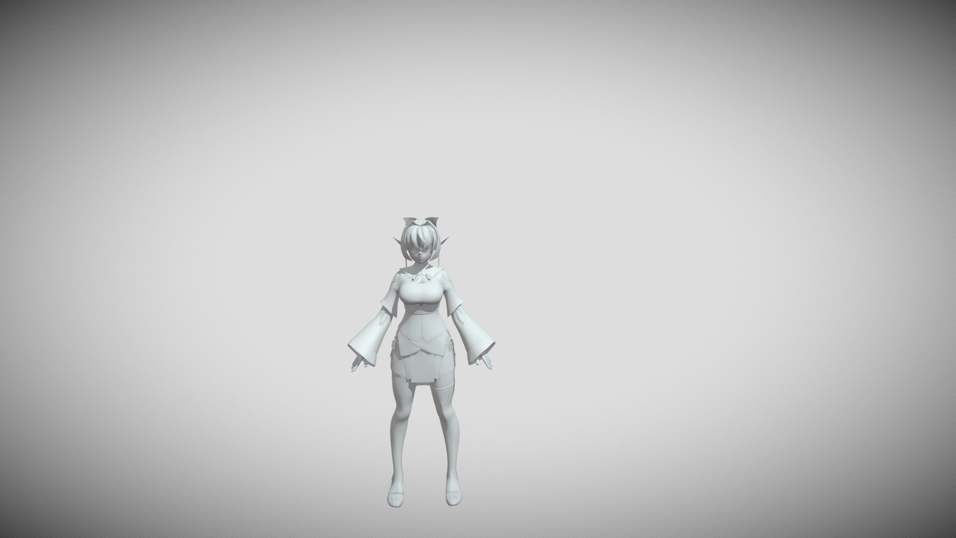 Hololive - Shiranui Flare - 3D model - 3D model by lebushboi [6410e2e ...