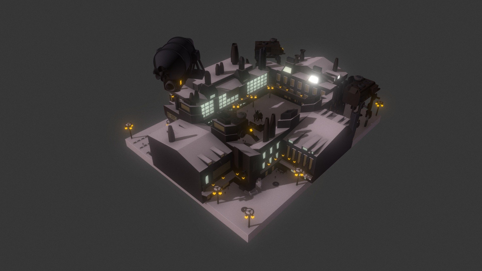 Steampunk Plaza Mayor - 3D model by Yang.cy (@jiayang.chen) [64148ff ...