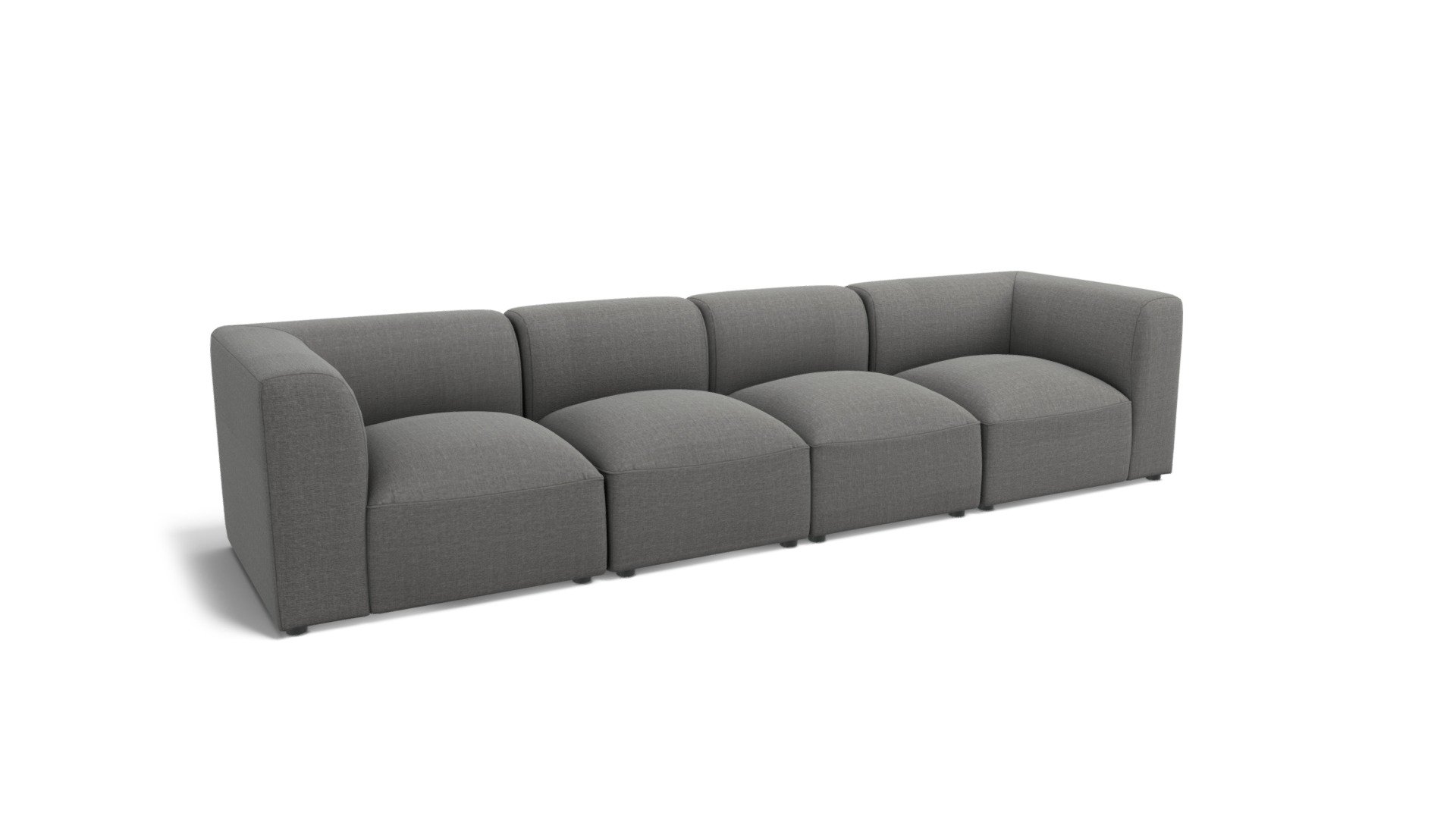 Juno 4 Seater Modular Sofa, Marl Grey - Download Free 3D model by MADE ...