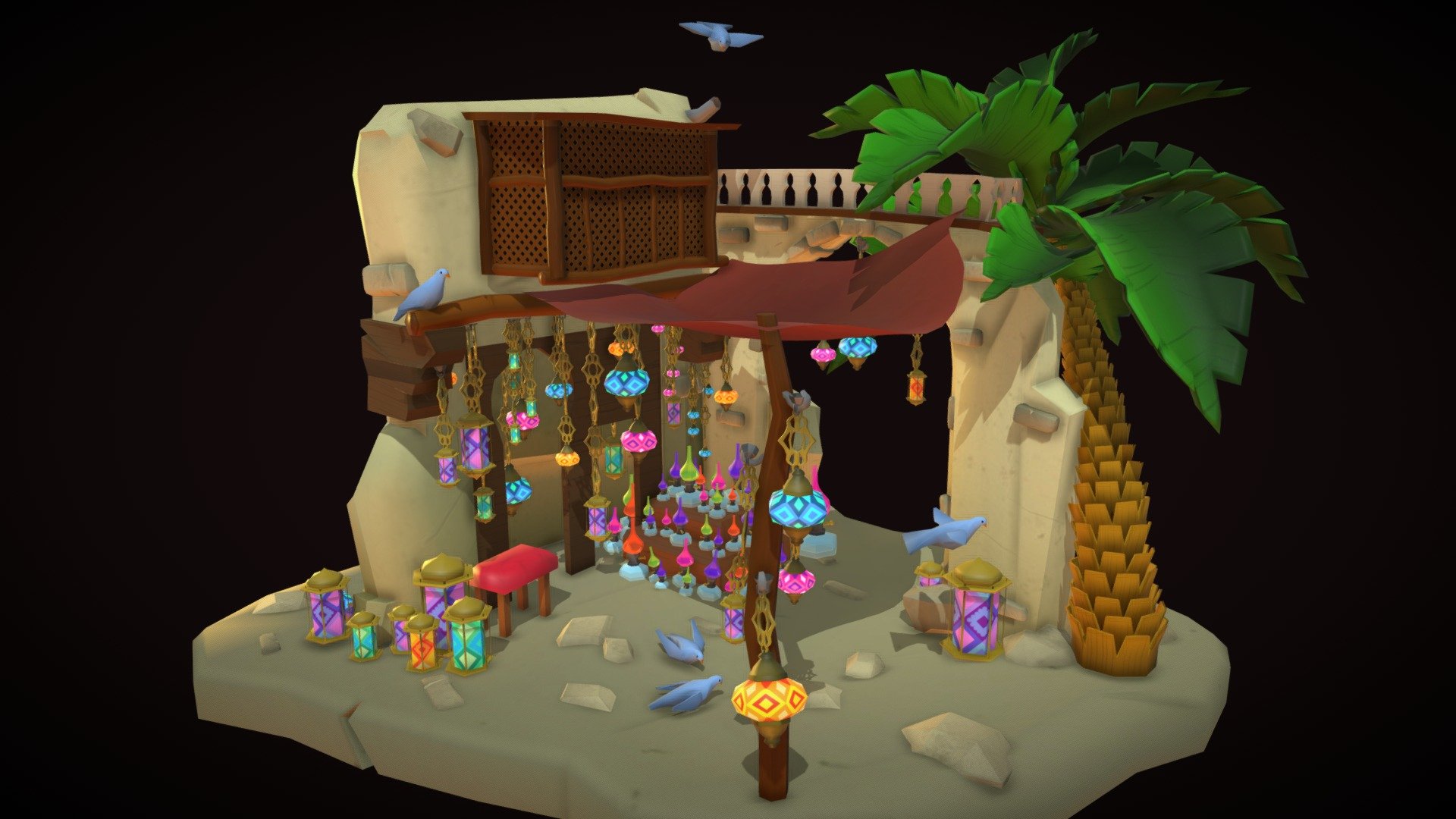 DAE Bazaar- Middle Eastern Bazaar - 3D model by Melisa Eser ...