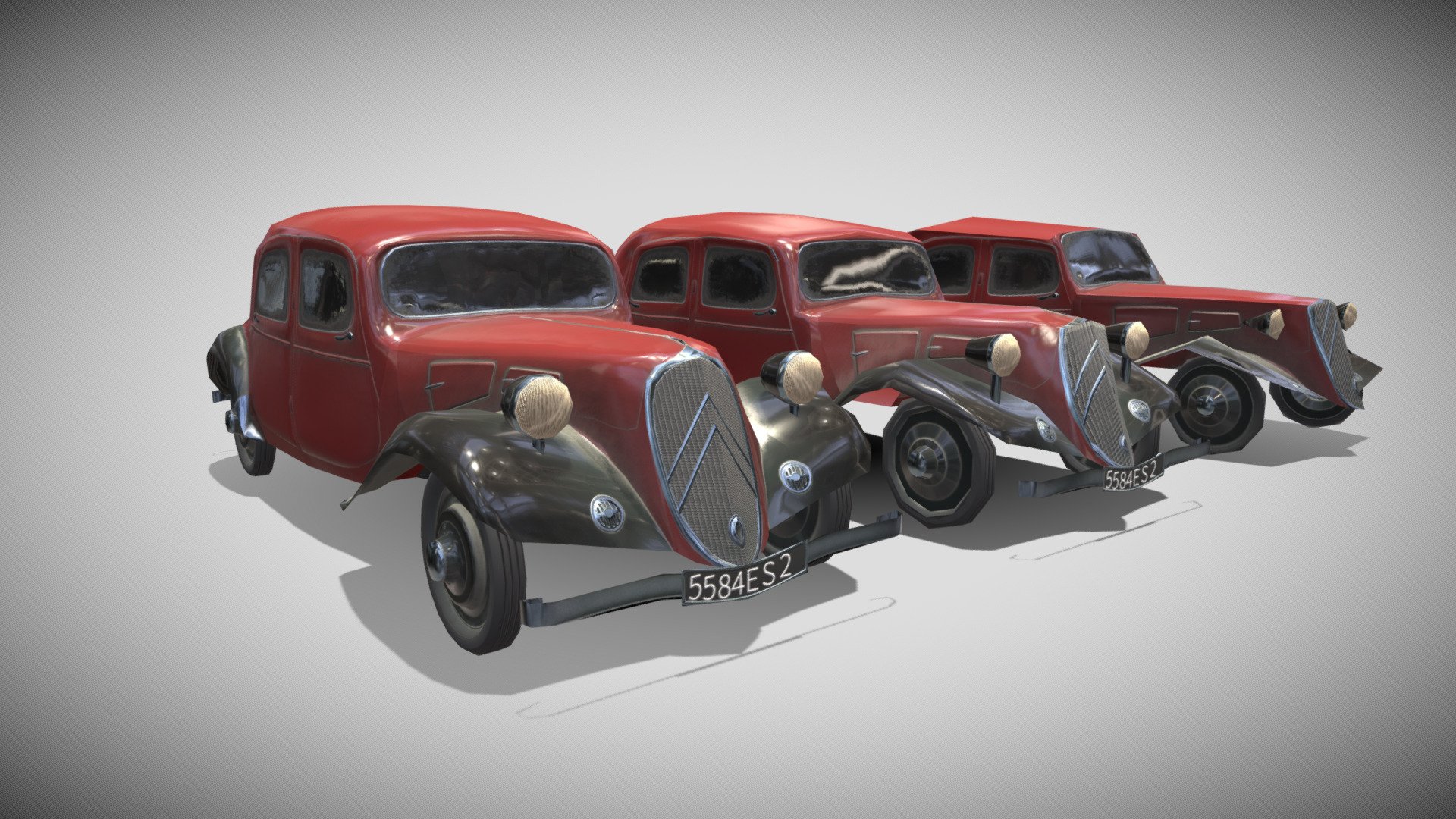 Citroen Traction - 3D model by Ulysse Mauger (@ulyssemauger) [6419aa5 ...