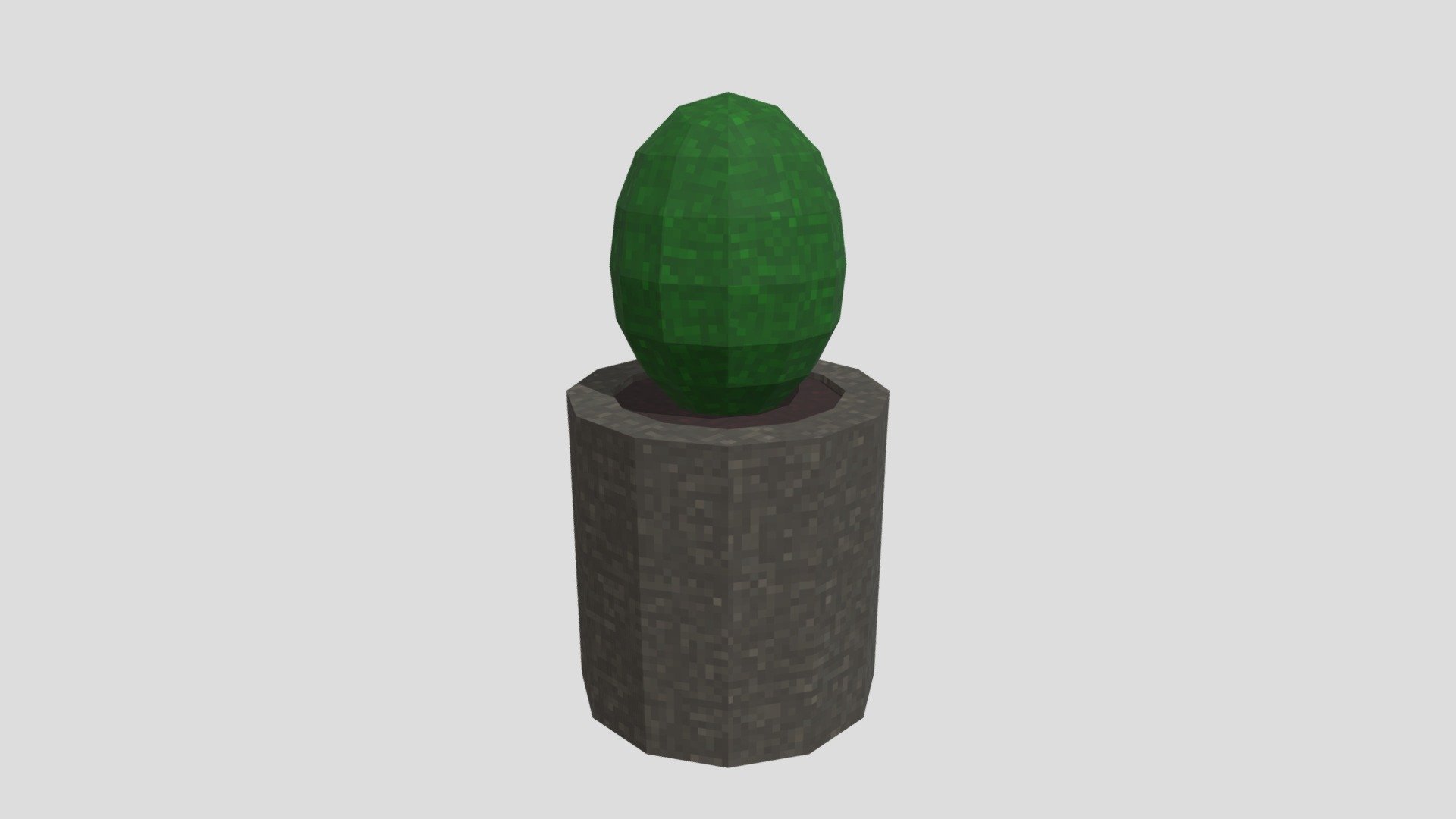 Small cactus in pot PS1 PSX style low poly - 3D model by lunamancer ...