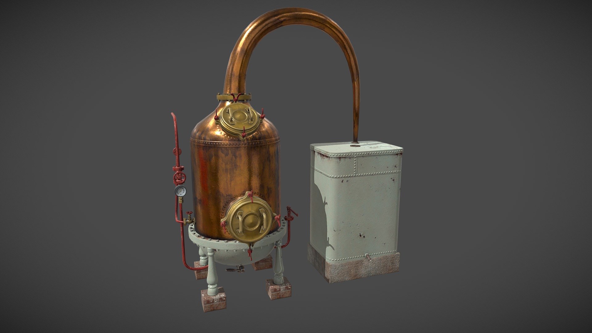 Big Copper Rusty Still - 3D model by Marine Mazurier (@marine.mazurier ...