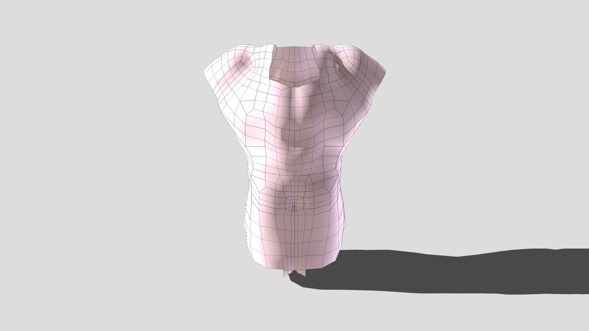 Male Torso Topology with Reference to Cgcookie - Download Free 3D model ...