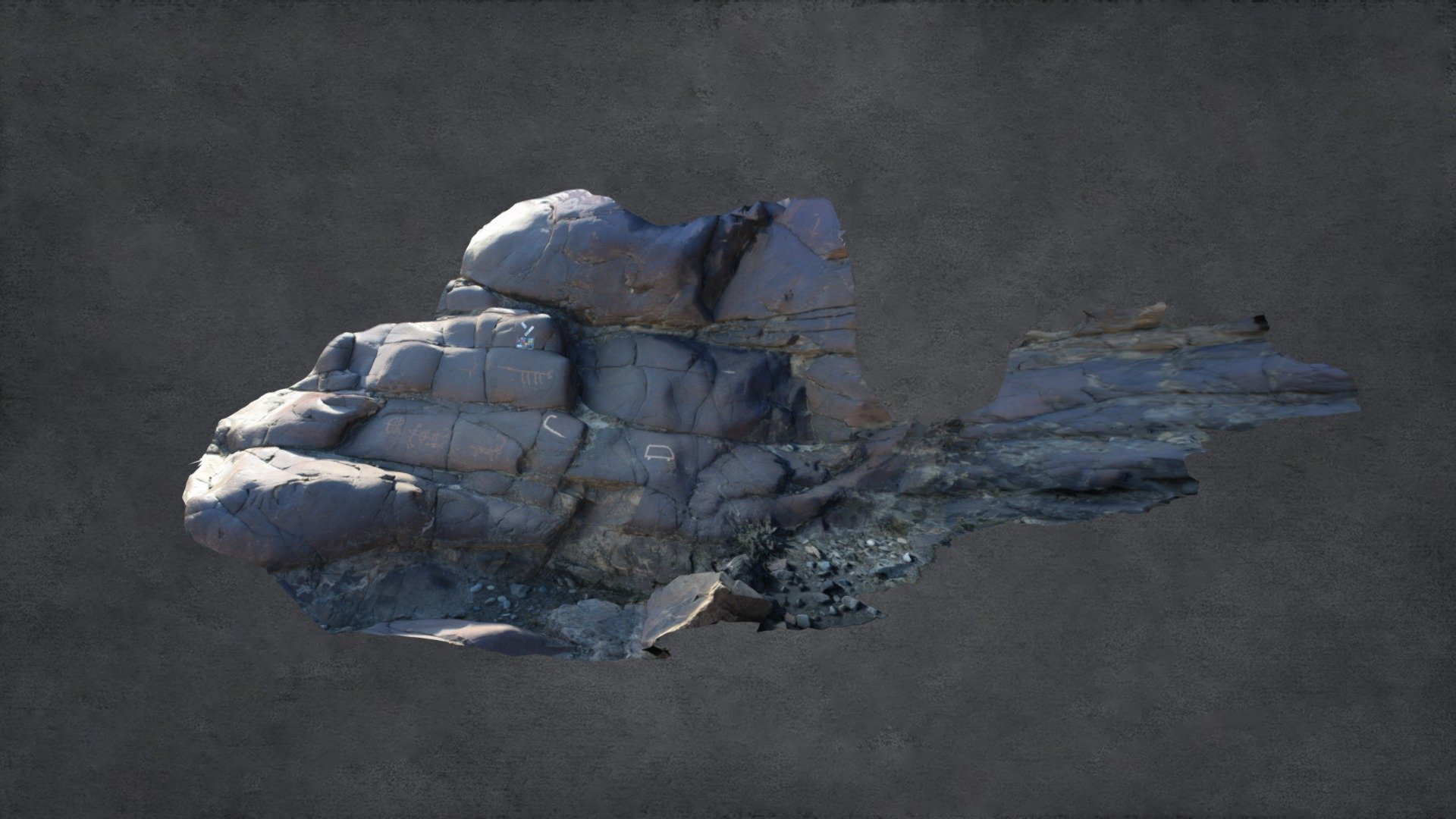 Rock Carving at Hodar Gah (Rock 37-05) - 3D model by cvlablums [641f700 ...