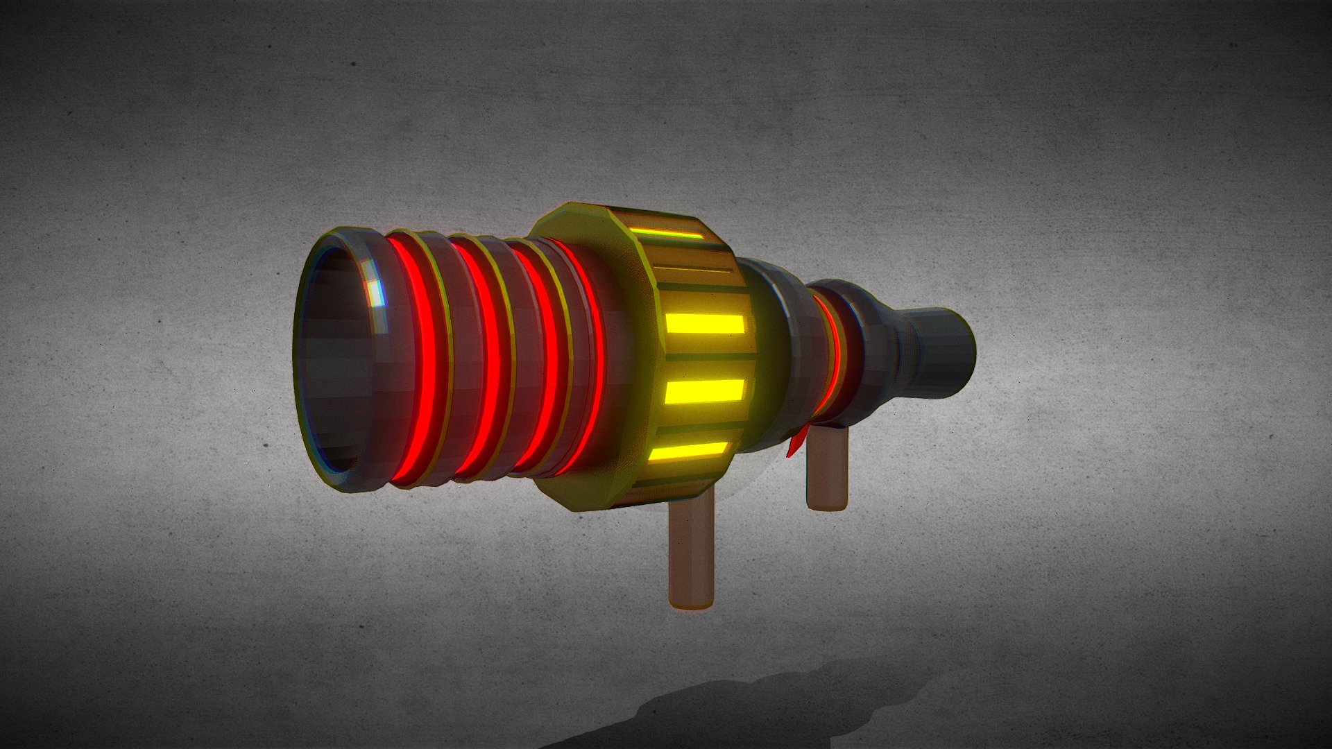 Cyber Gun Low Poly - Download Free 3D model by JackSpector_Ink ...