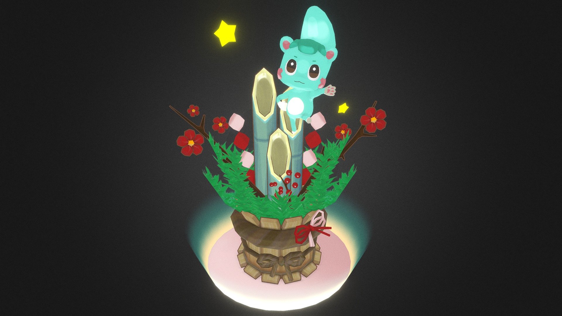 New Year "KADOMATSU" - 3D model by mio3io [6422ba1] - Sketchfab