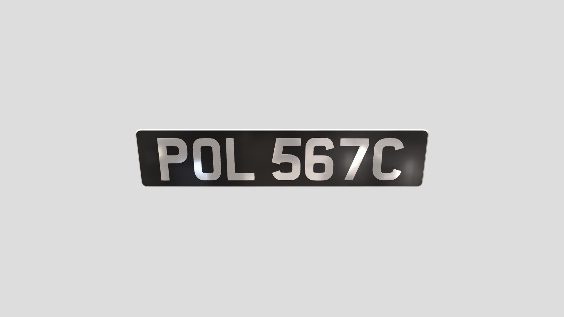 Old style UK number plate - Download Free 3D model by 20001341 [6423211 ...