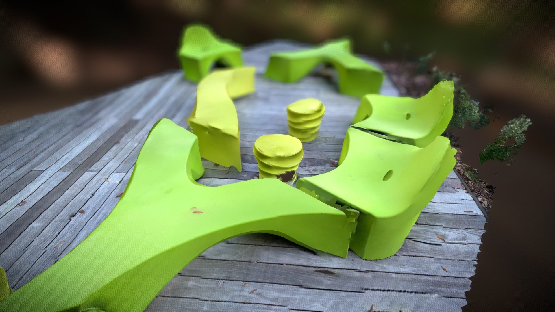 Abstract Green Benches - Download Free 3D model by Jake Steinerman ...