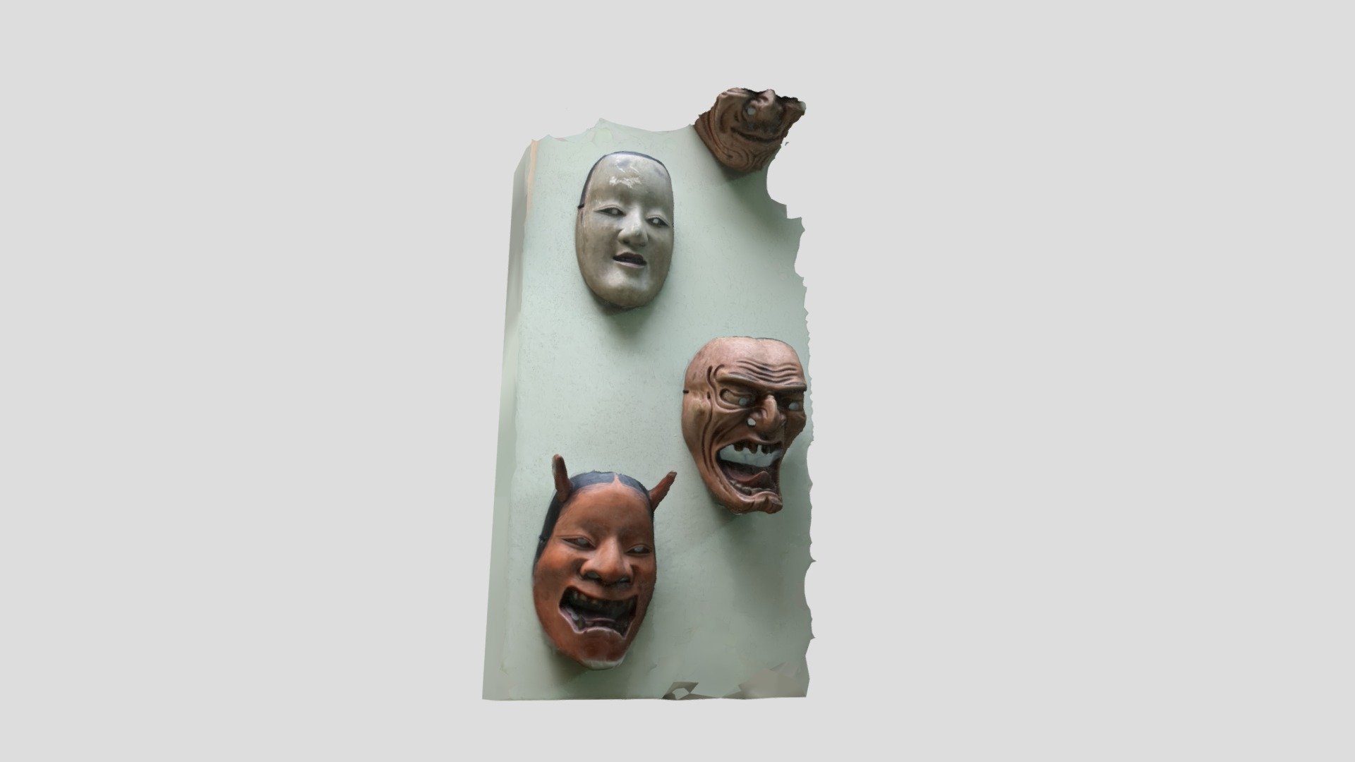 Noh masks - 3D model by Thomas Flynn (@nebulousflynn) [6429dda] - Sketchfab