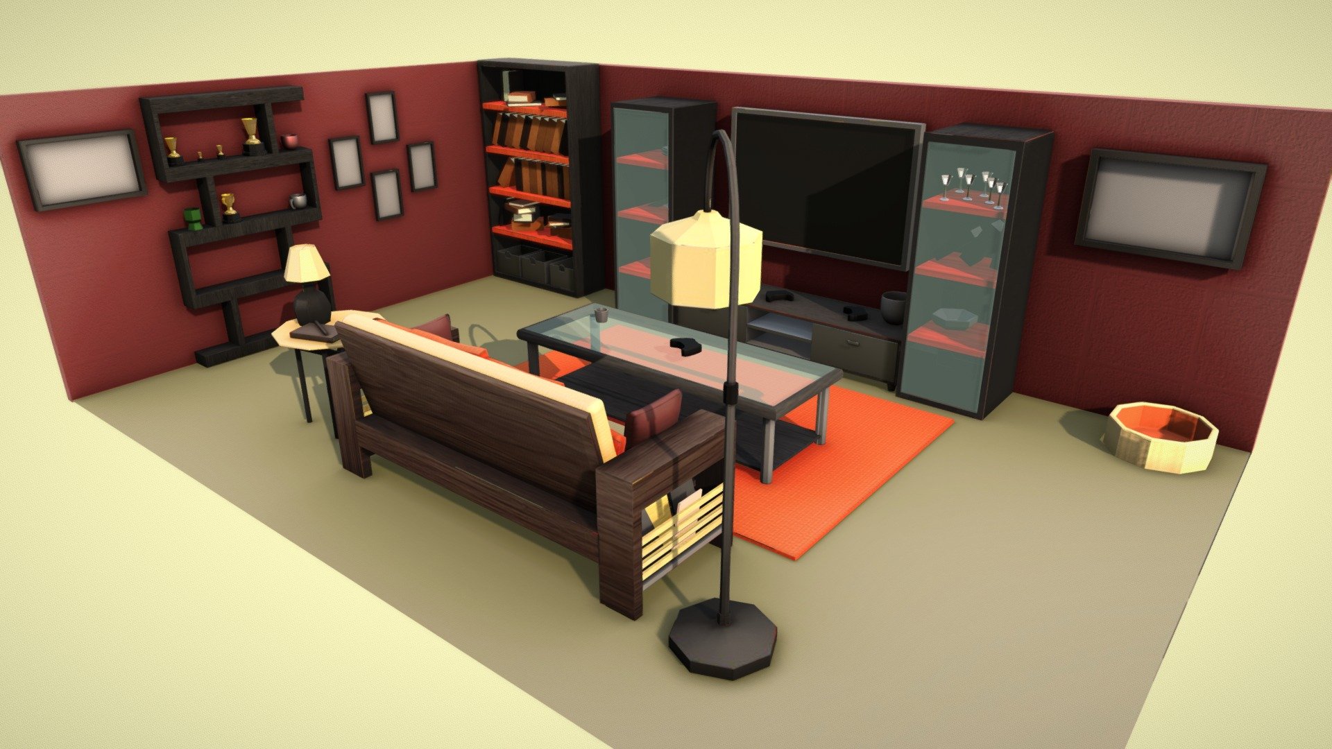 3D Living Room Model - 3D model by Jan Ostermann (@NammNamm) [642a57e ...