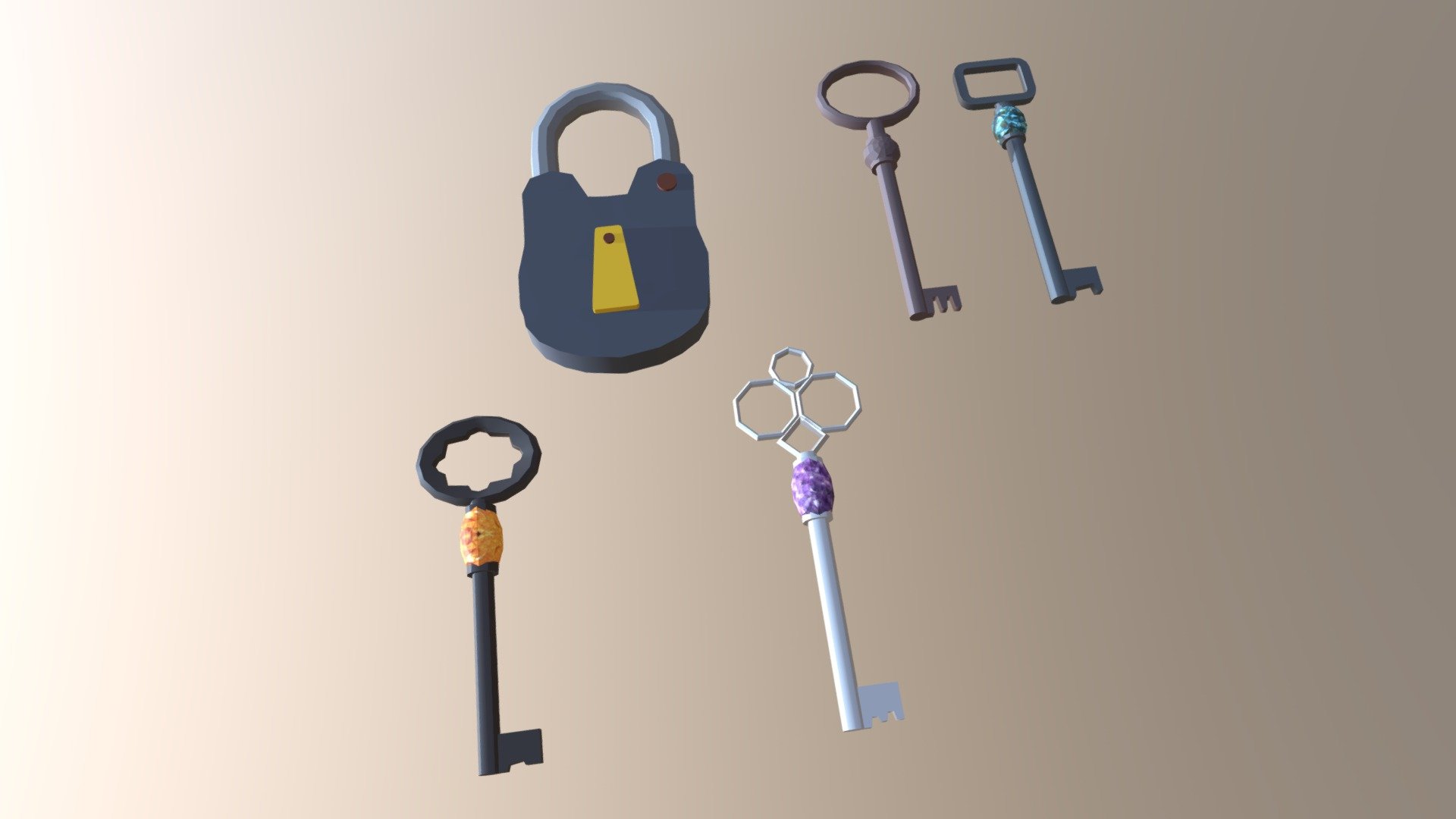 Key and Lock Models - Sone - 3D model by Amanda Schiavone (@ans367 ...
