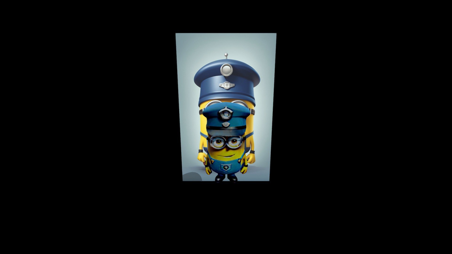 a close up of a cartoon character wearing a poli - Download Free 3D ...