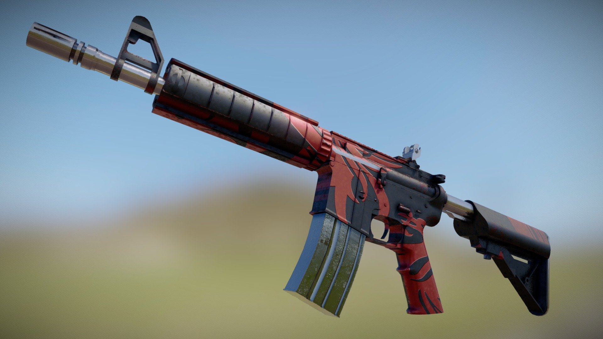 Model m416 gun rifle - 3D model by titoari [6430ae3] - Sketchfab