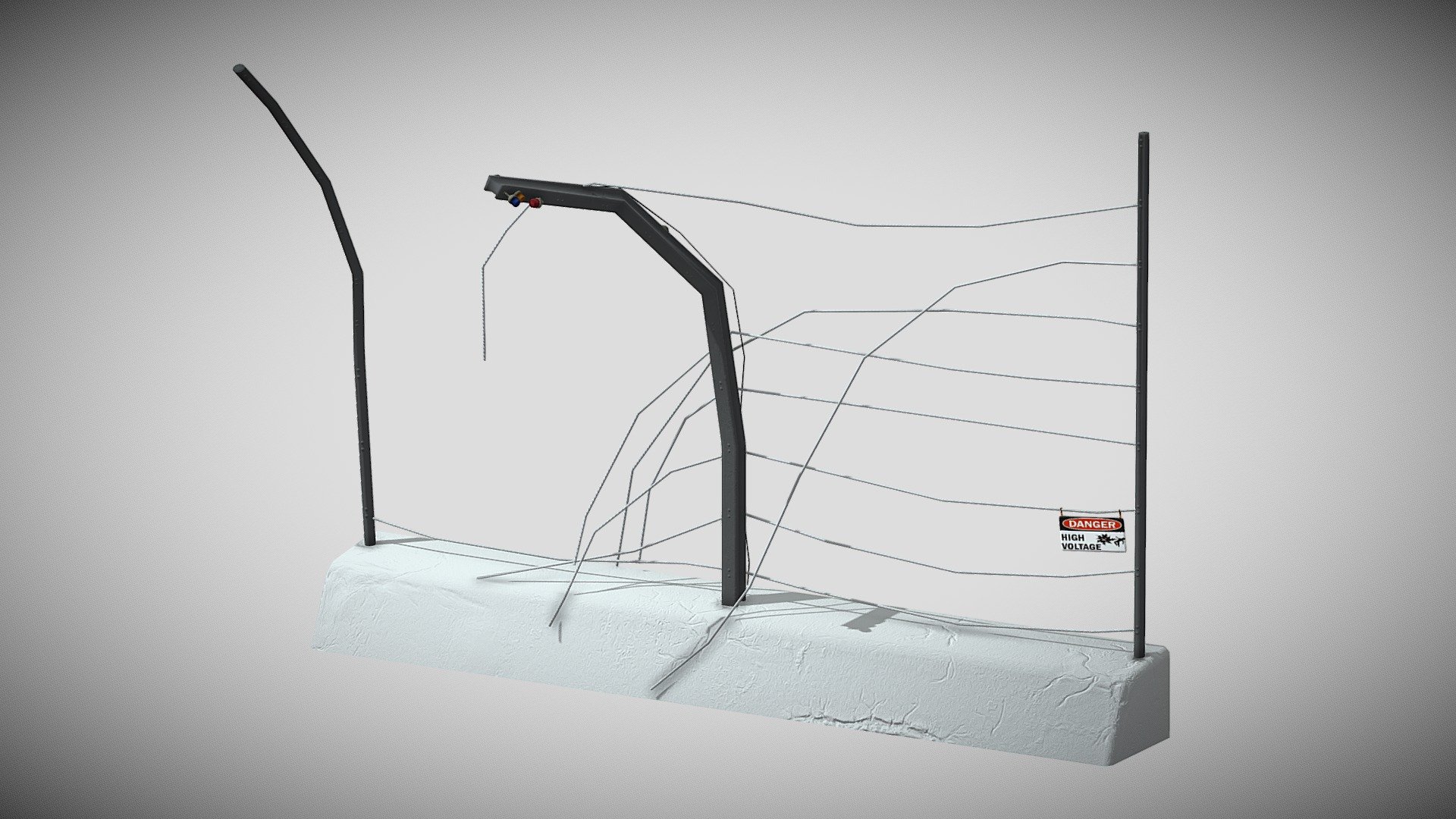 Jurassic Park ALT Broken Fence (CLEAN) - Download Free 3D model by ...