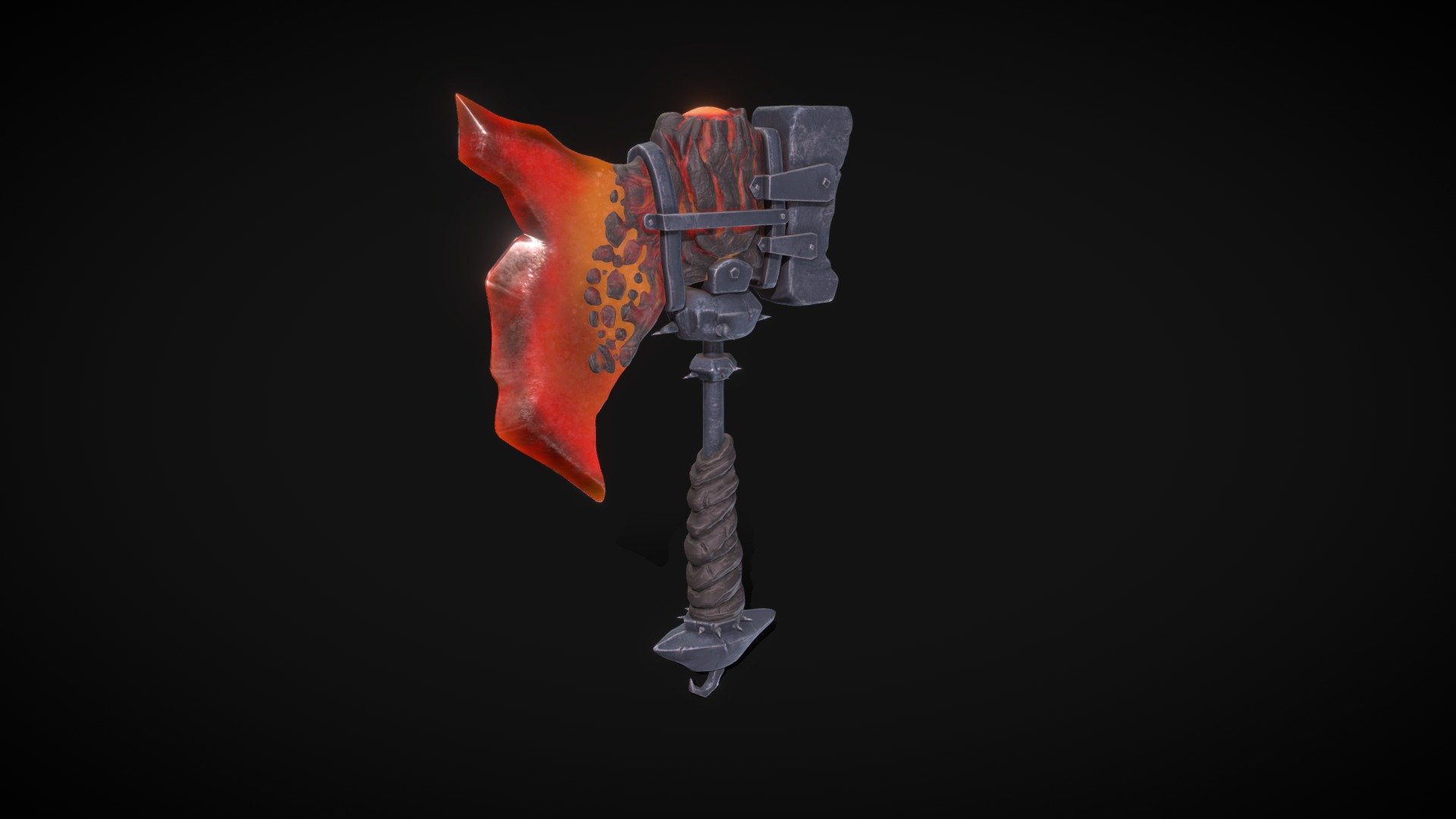 Lava Axe gameasset - 3D model by dedkanikita [6431d37] - Sketchfab