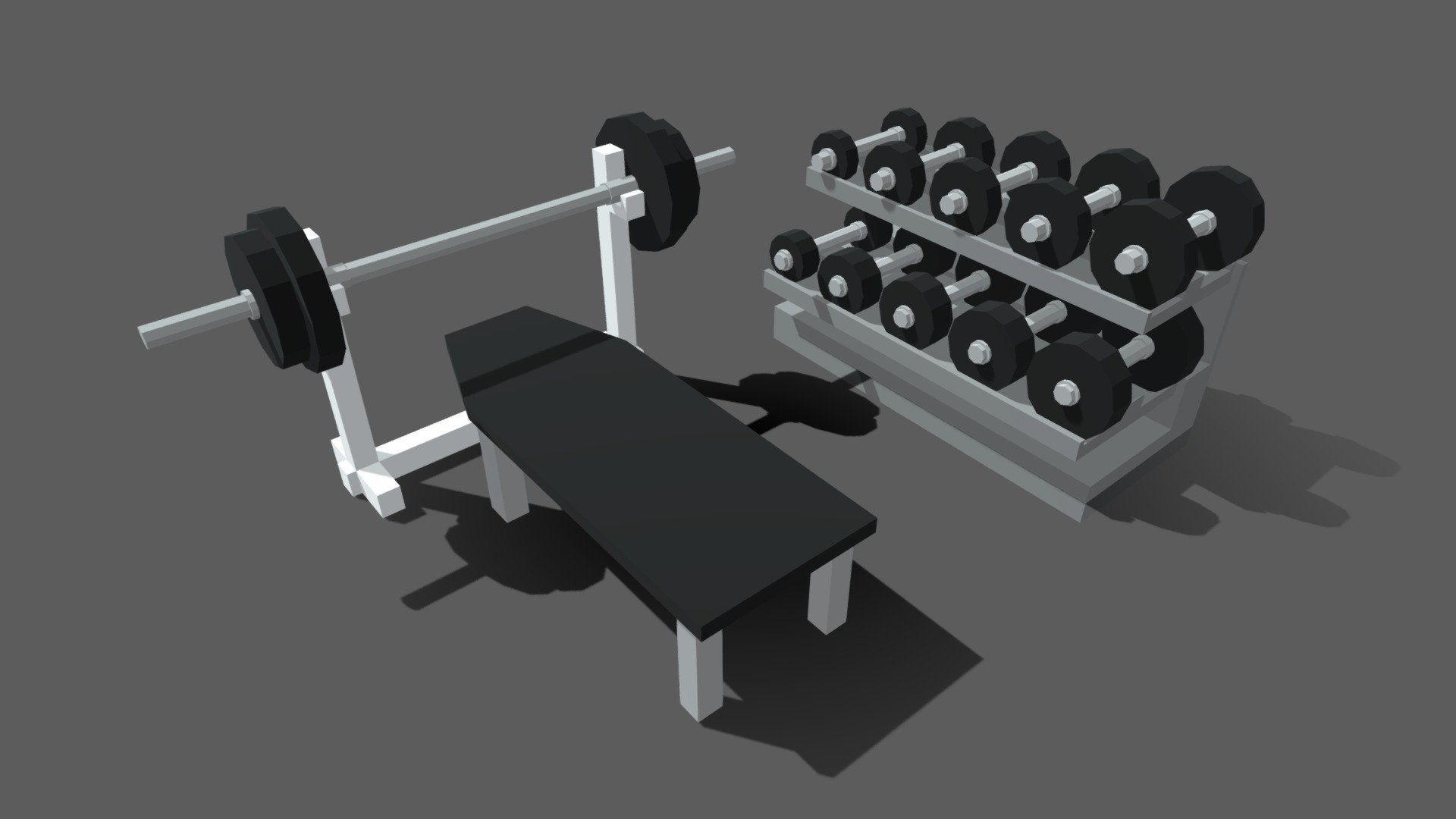 Lowpoly Dumbell Set - Buy Royalty Free 3D model by Blumbum Productions ...