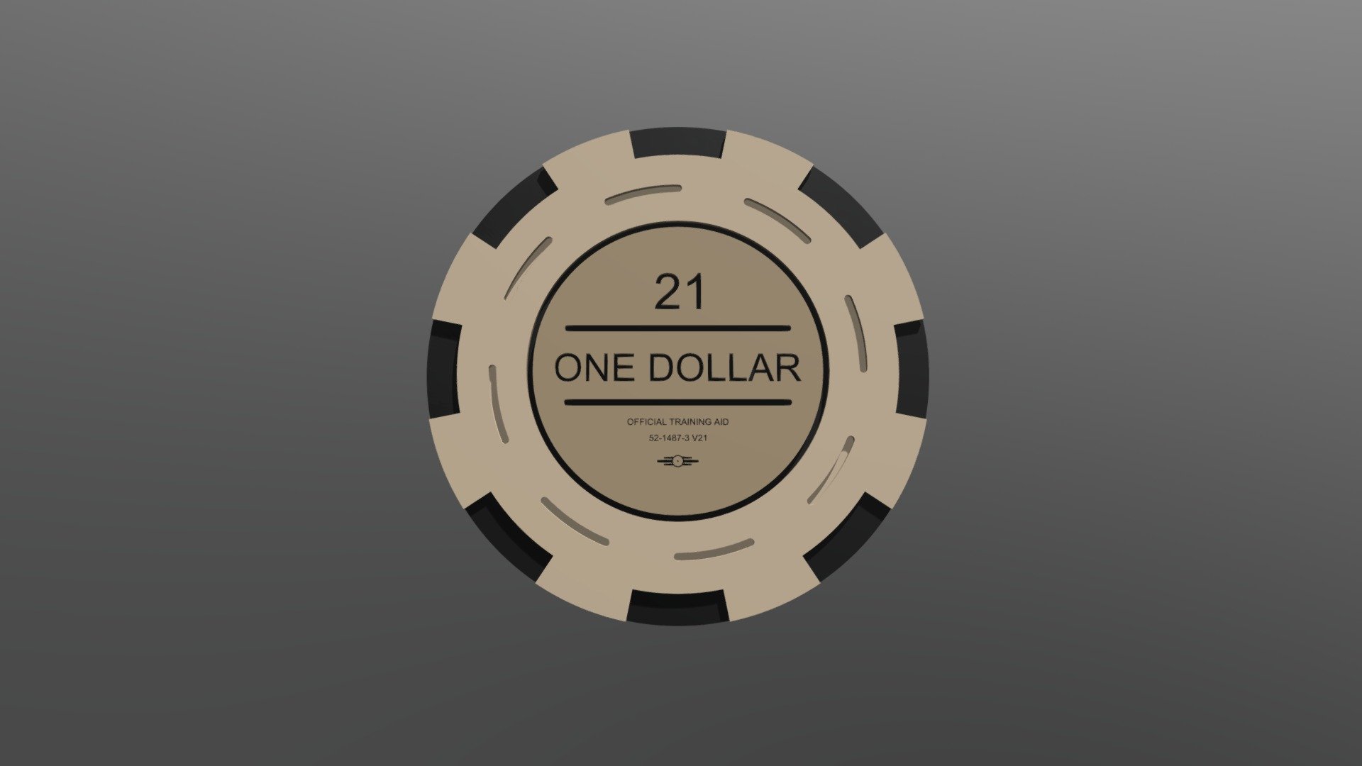 Vault 21 Poker Chip - 3D model by chrisfox101 [643408c] - Sketchfab